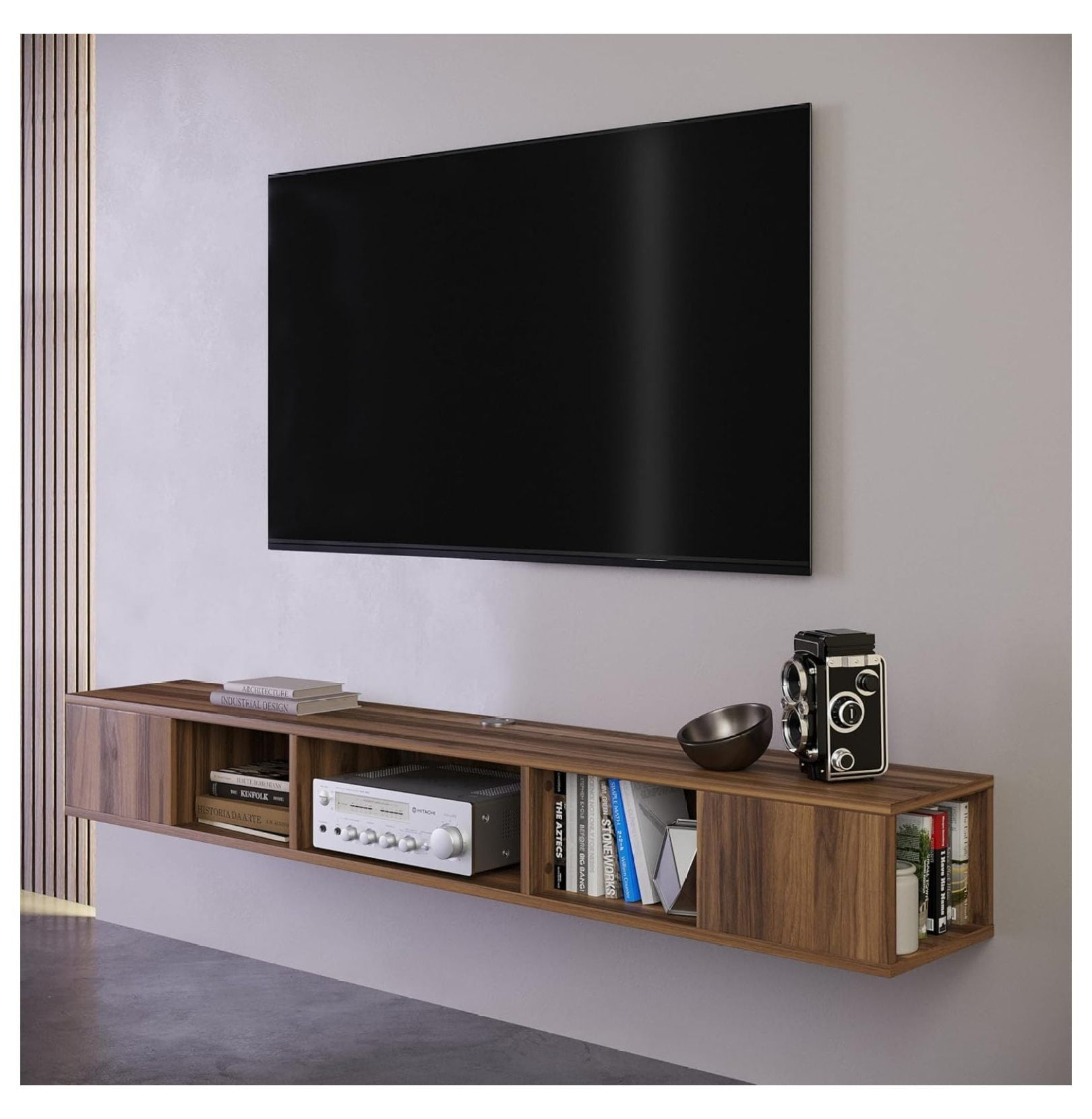 Atelier Mobili Modern Floating TV Stand 70 Inch, Wall Mounted ...