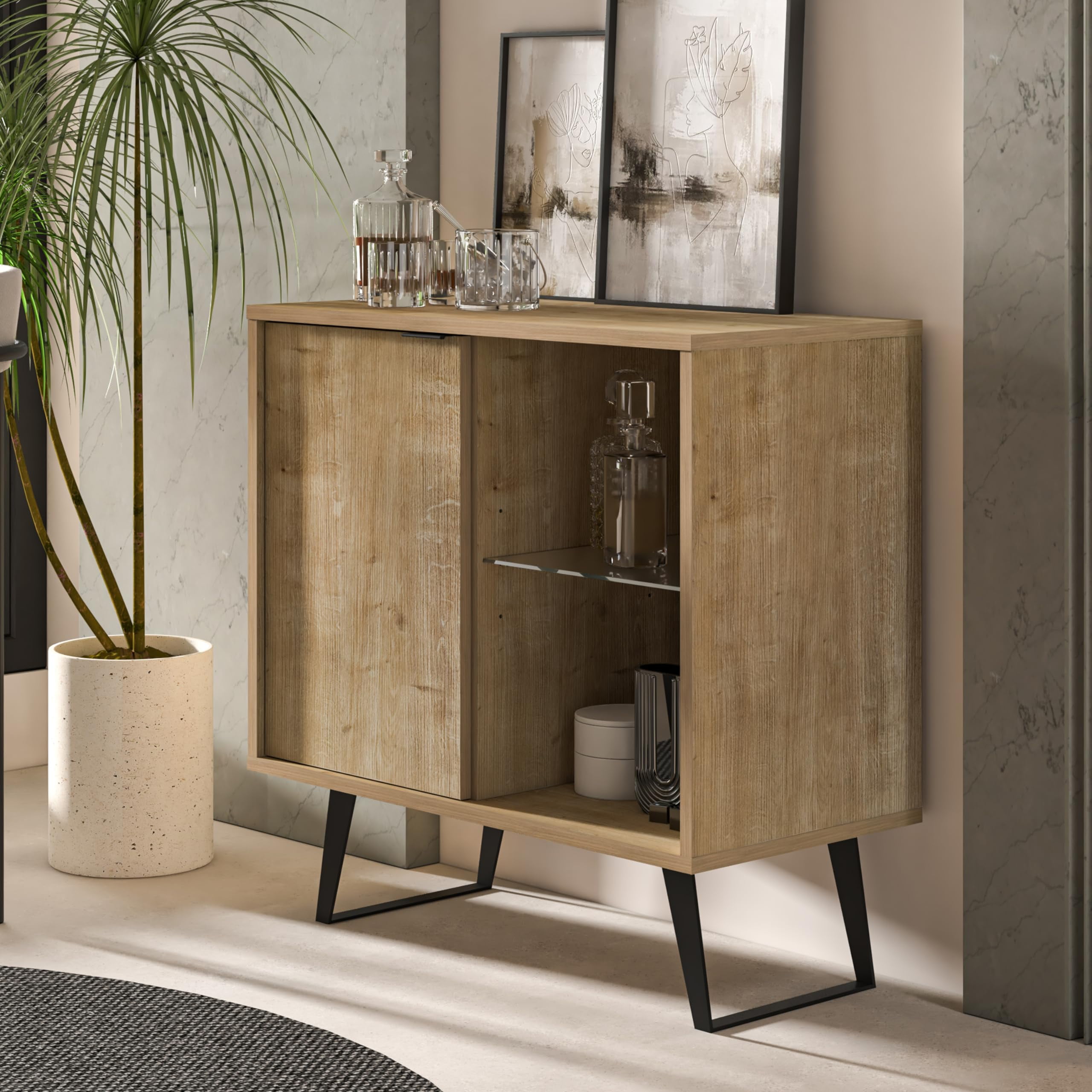 Atelier Mobili Sideboard Buffet, Kitchen Storage Cabinet - Walmart.com