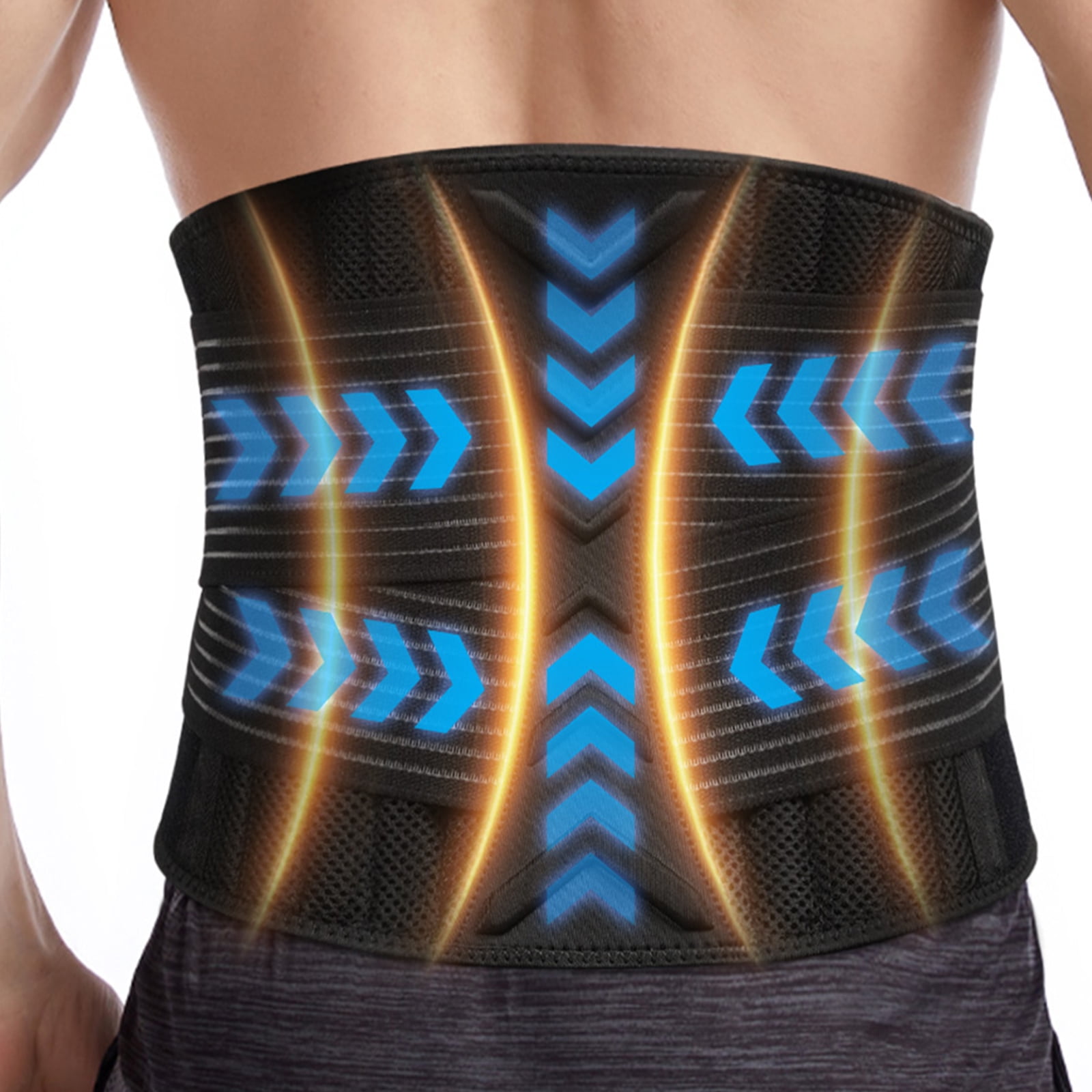 ATERCEL Adjustable Lumbar Back Brace, Relieves Lower Back Pain ...