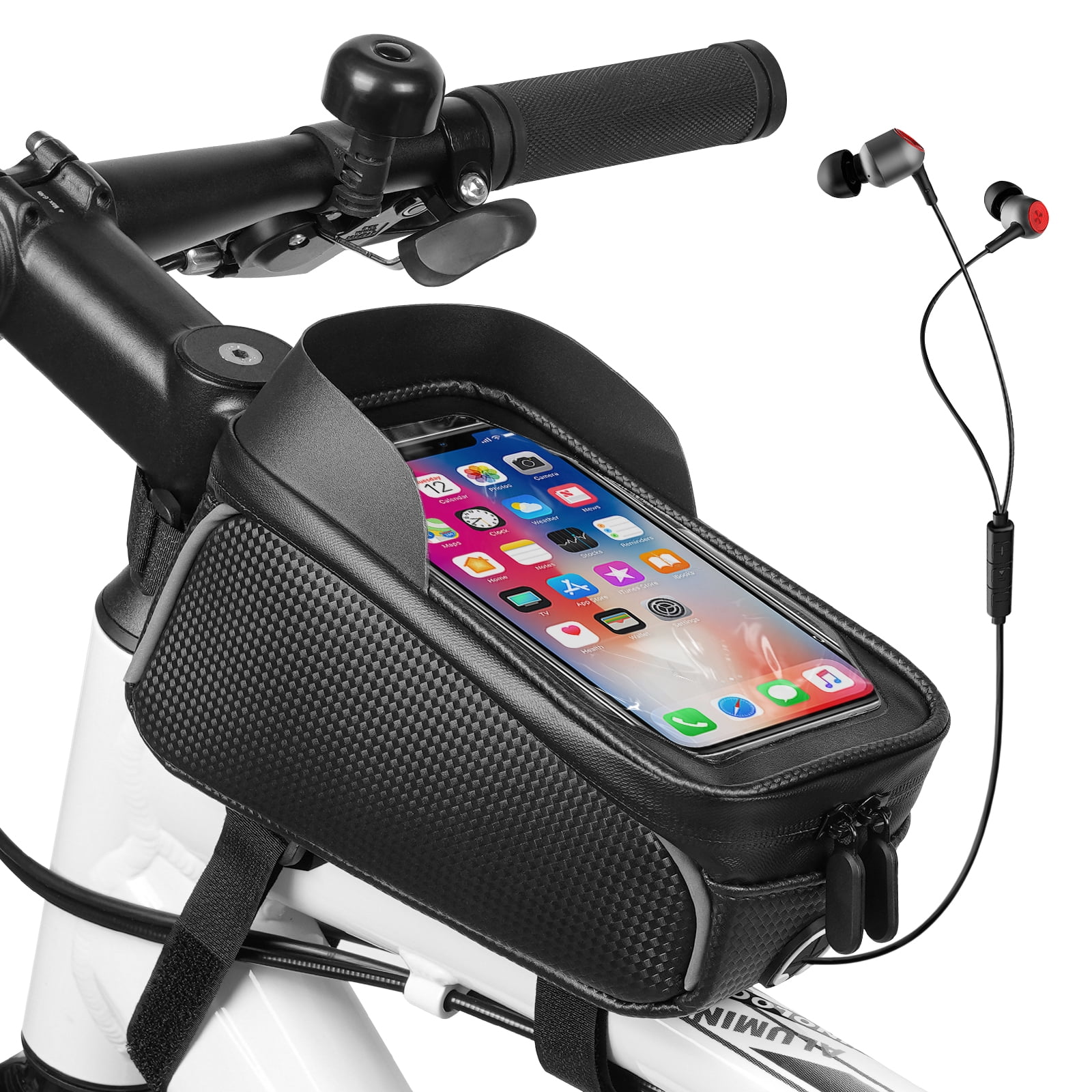 Atercel Bike Front Frame Bag Bike Phone Holder with Waterproof Touch ...