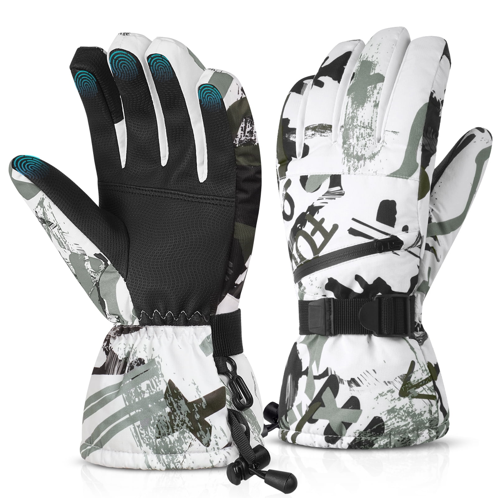 Atercel Ski Gloves Touch Screen Waterproof Insulation for Men and Women ...