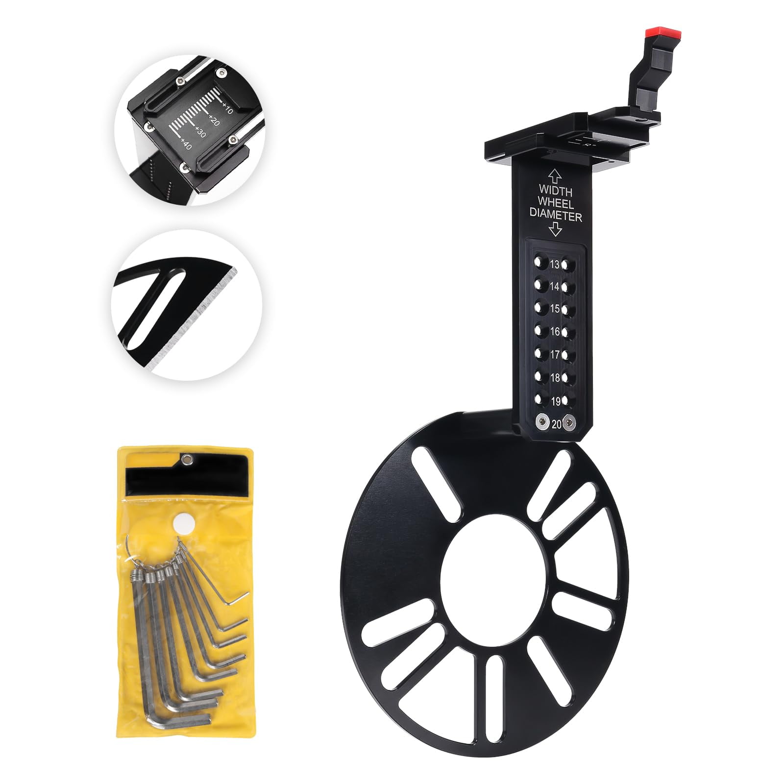 Atesilor Wheel Fitment Tool,Wheel Alignment Tool with 8pcs Allen ...