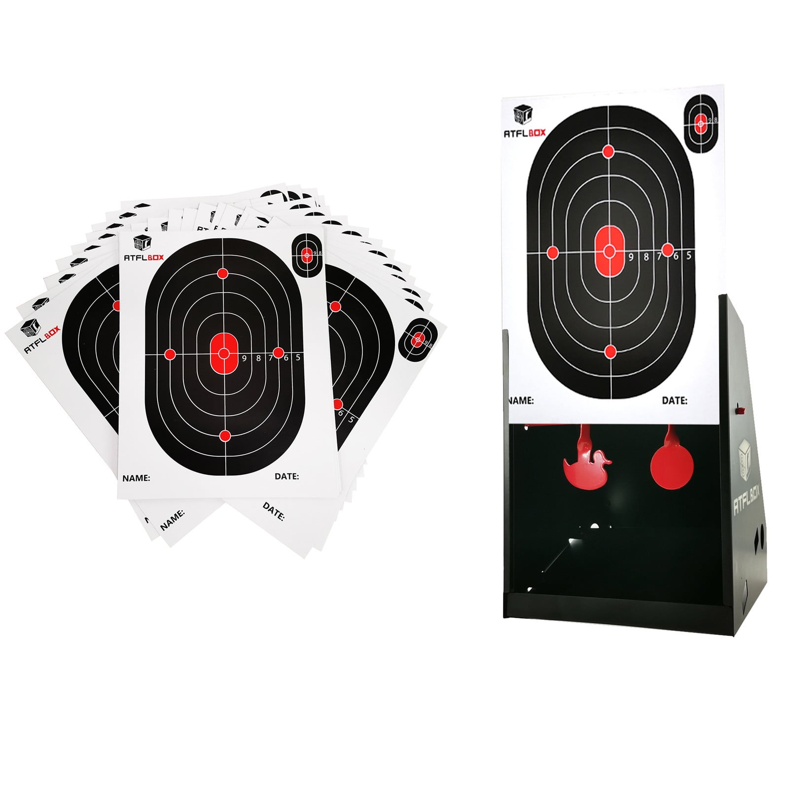 Atflbox 7 x 9 Inch BB Gun Target Trap with 10pcs Paper Target and ...