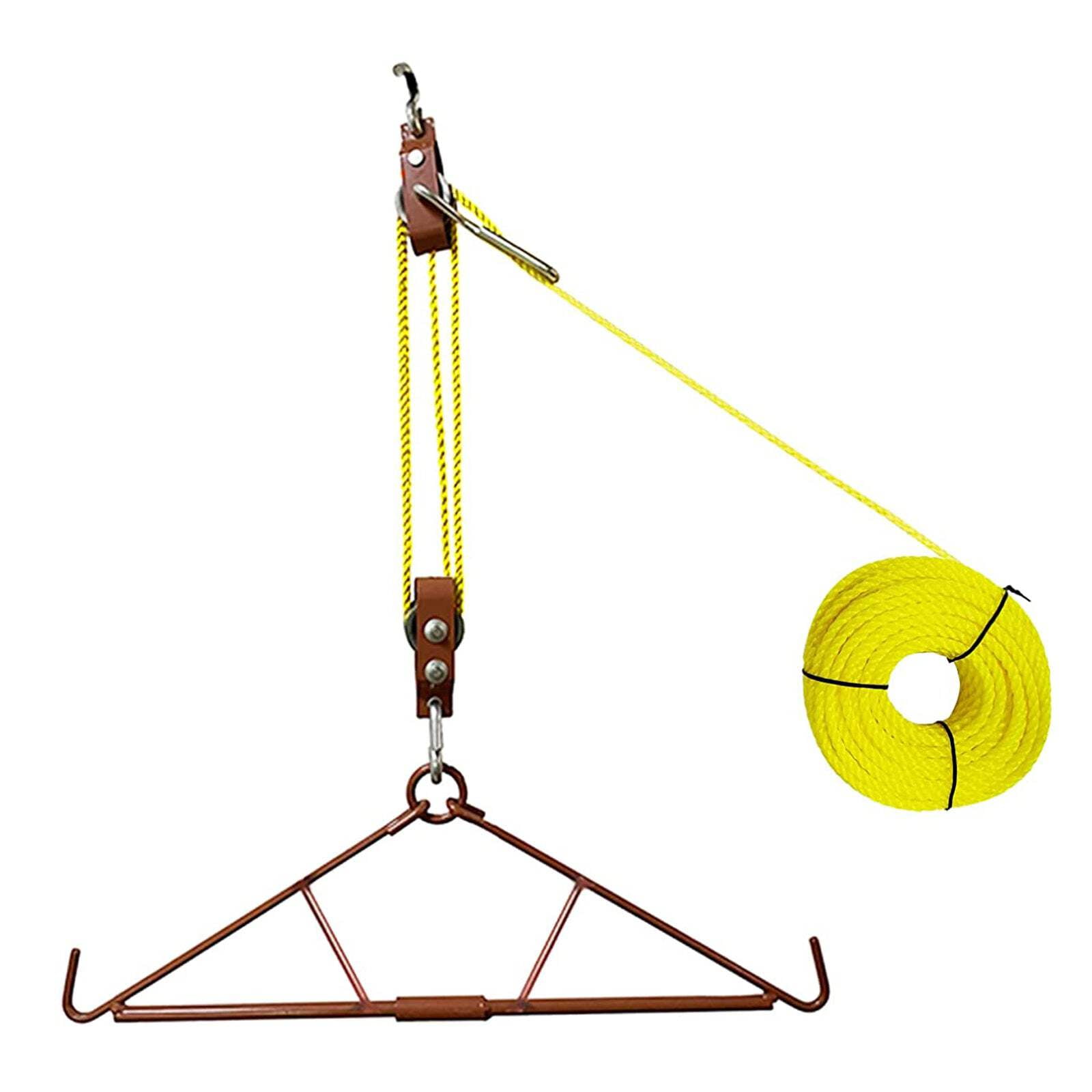 ATFLBOX Game Hoist Gambrel System, Dual Pulley Hoist Lift, 700lb ...