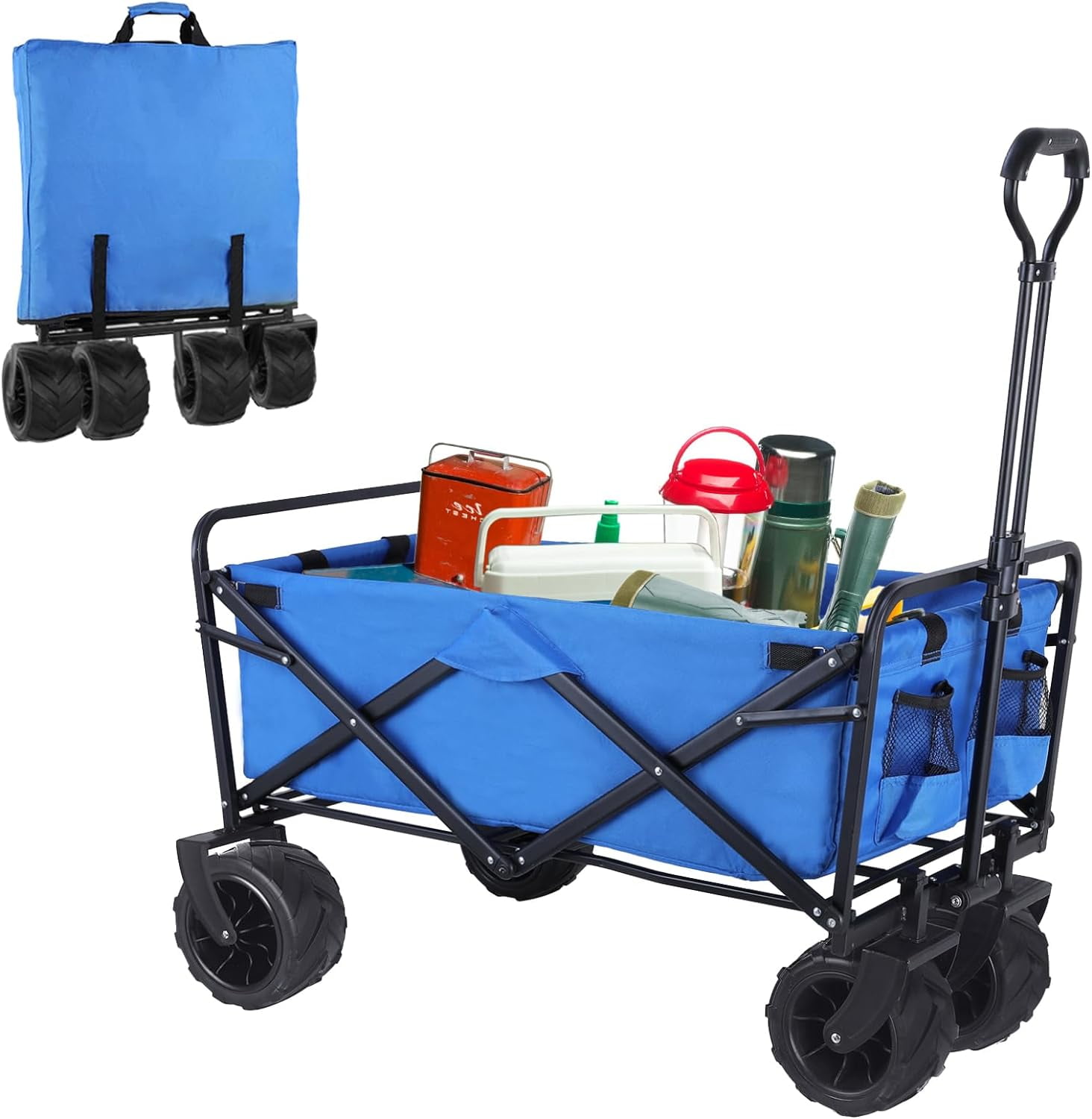 AthLike 262L Heavy Duty Collapsible Wagon, 330lbs Weight Capacity ...