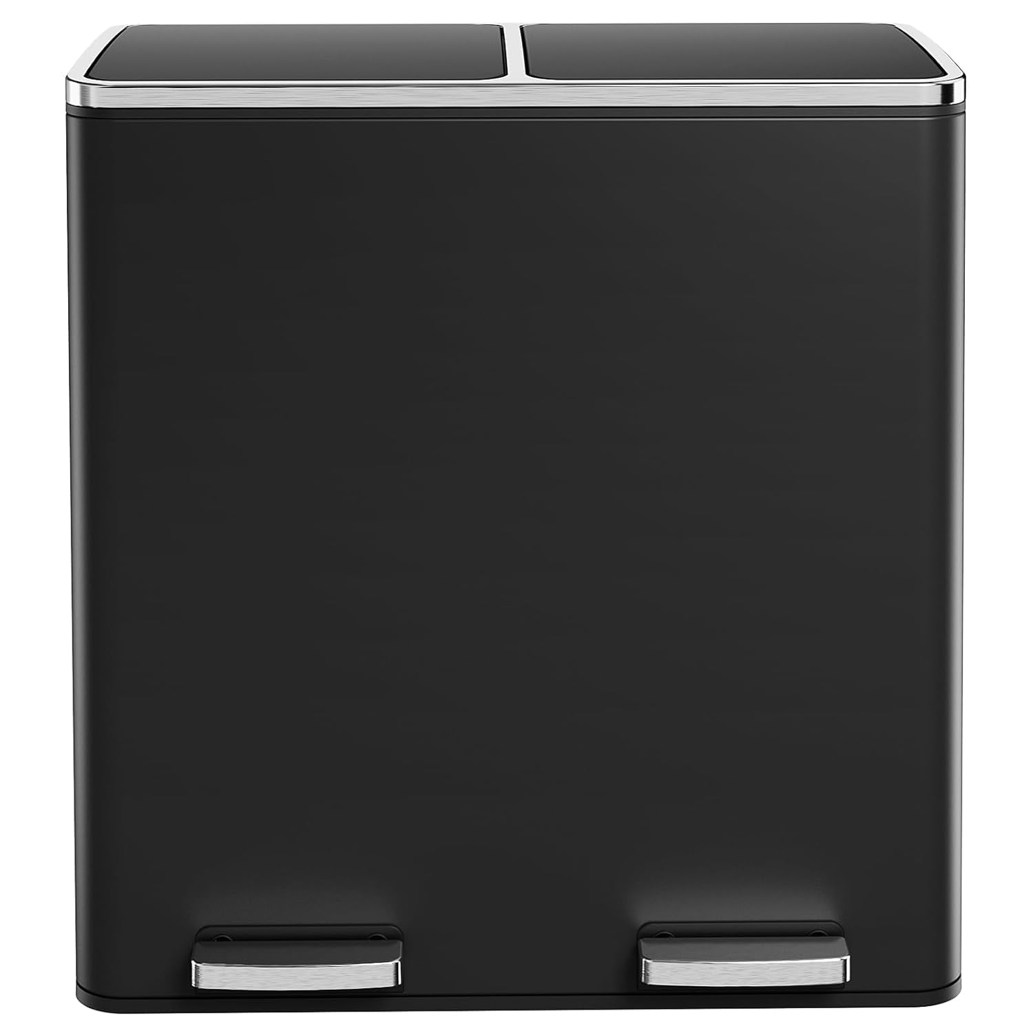 AthLike 60L(16 Gal) Dual Trash Can, Stainless Steel Kitchen Garbage Can ...