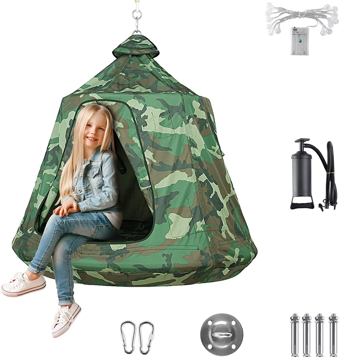 AthLike Hanging Tree Tent for Kid, Indoor Outdoor Hanging Tent ...