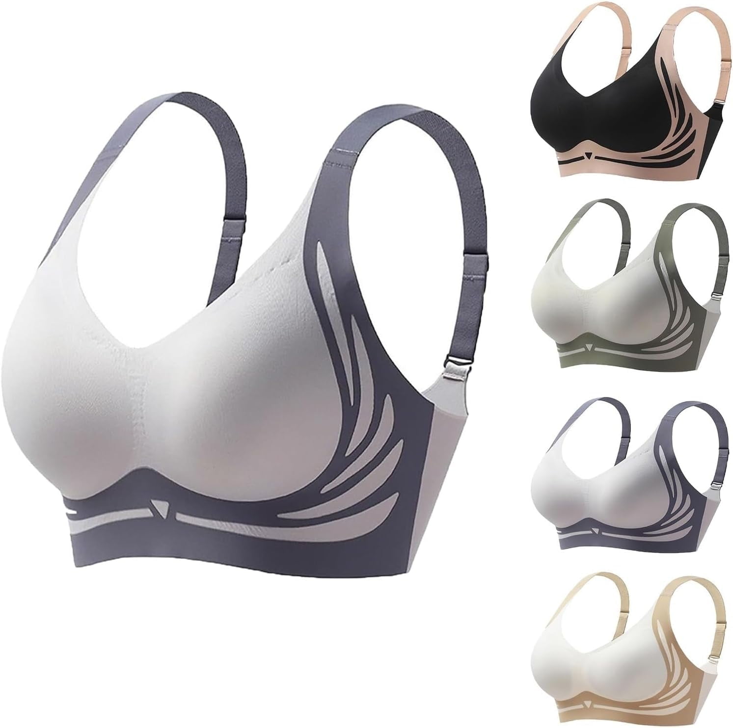 Athartle Bra, Caralush Bra, Super Gather Bra Wireless Push-Up Bra for ...