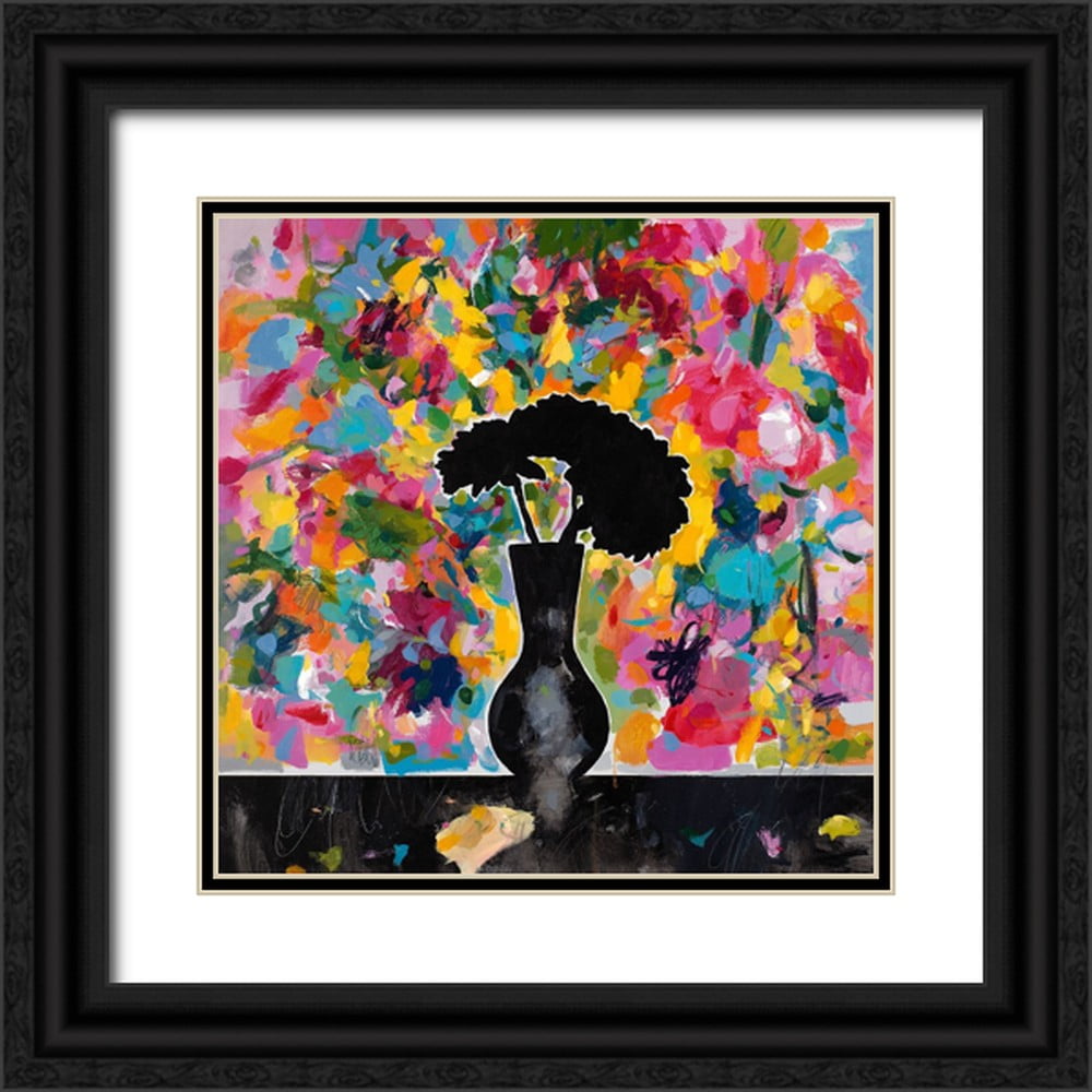 Athas, Vas 15x15 Black Ornate Wood Framed with Double Matting Museum ...