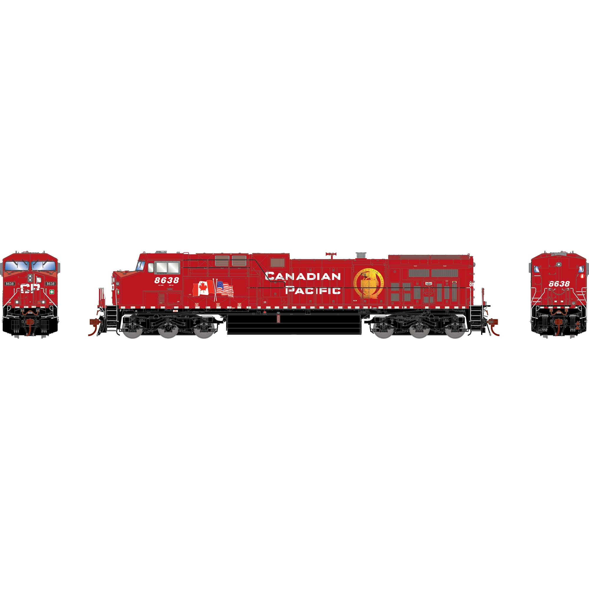 Athearn Genesis HO GEN AC4400CW Locomotive CP 'Dual Flags' #8638 ATHG-2046 - Walmart.com