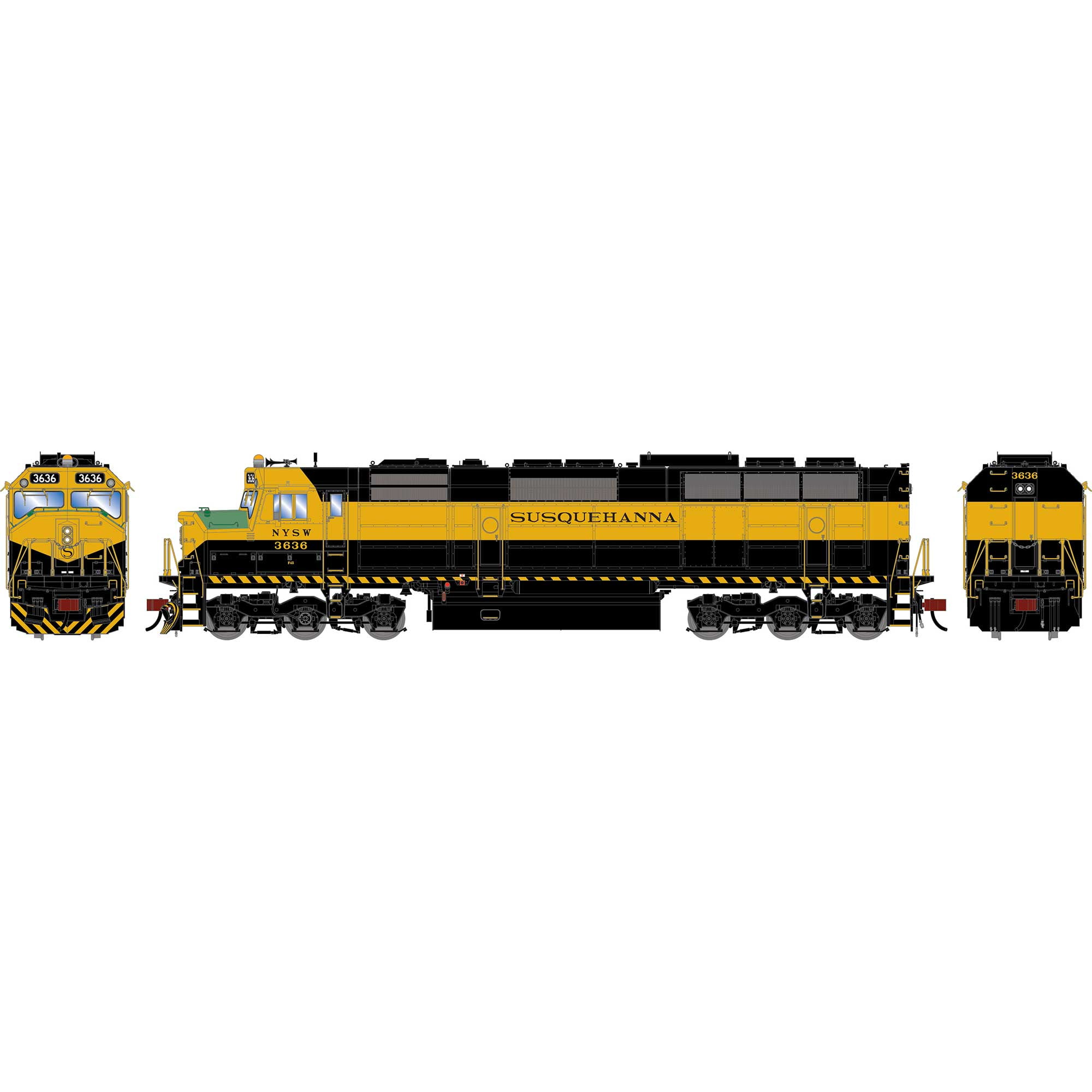 Athearn Genesis HO GEN F45 Locomotive NYSW #3636 ATHG-2614 - Walmart.com