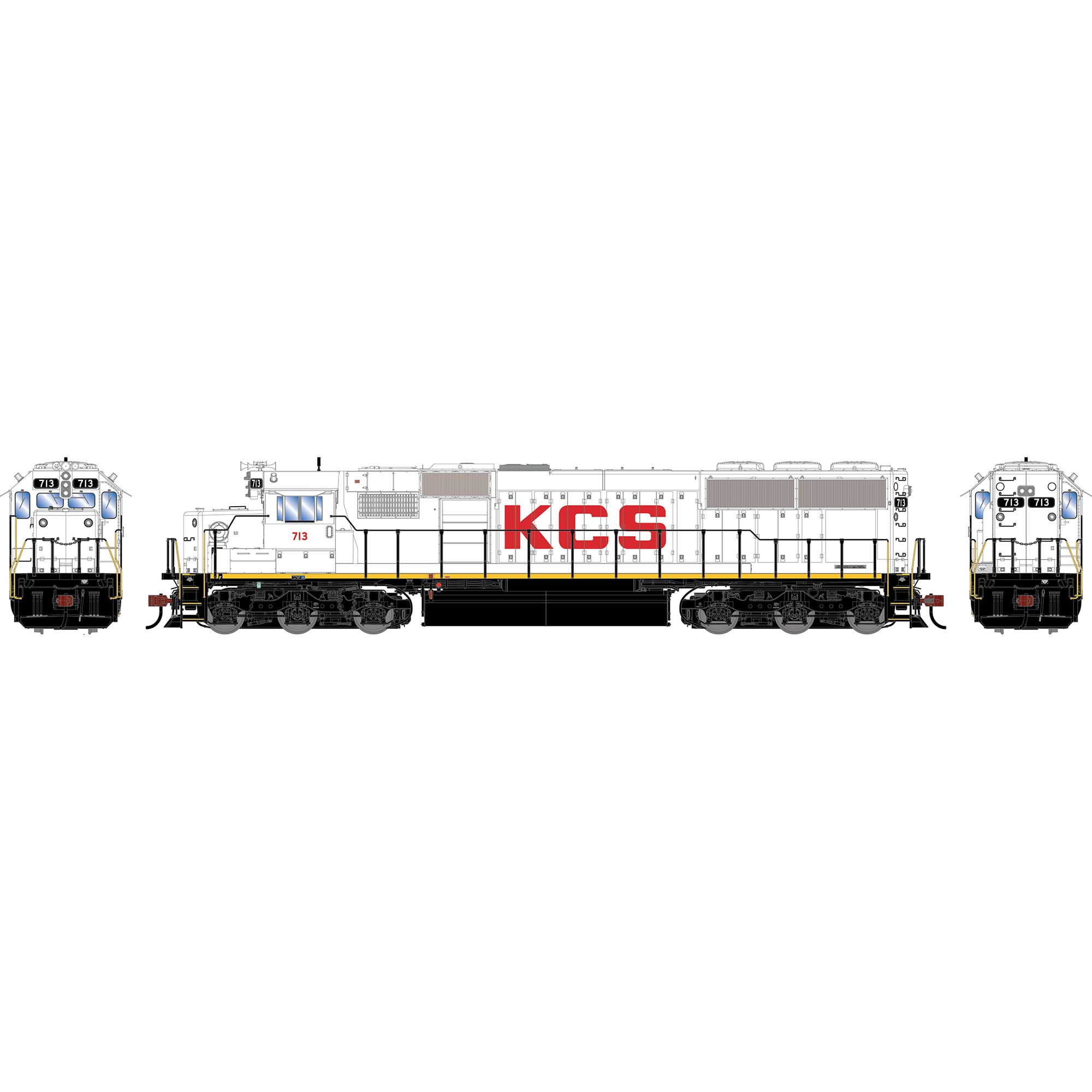 Athearn Genesis HO GEN SD50 Locomotive w/DCC & Sound KCS #713 ATHG-1868 ...