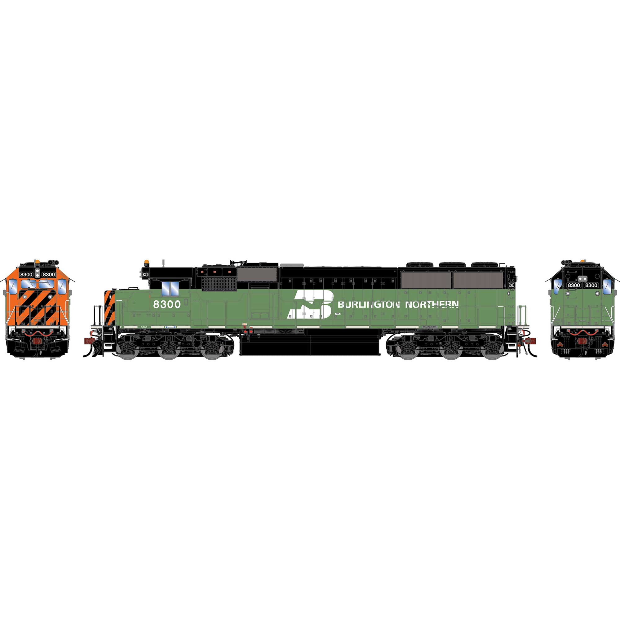 Athearn Genesis HO GEN SD60 Locomotive BN #8300 ATHG-2145 - Walmart.com