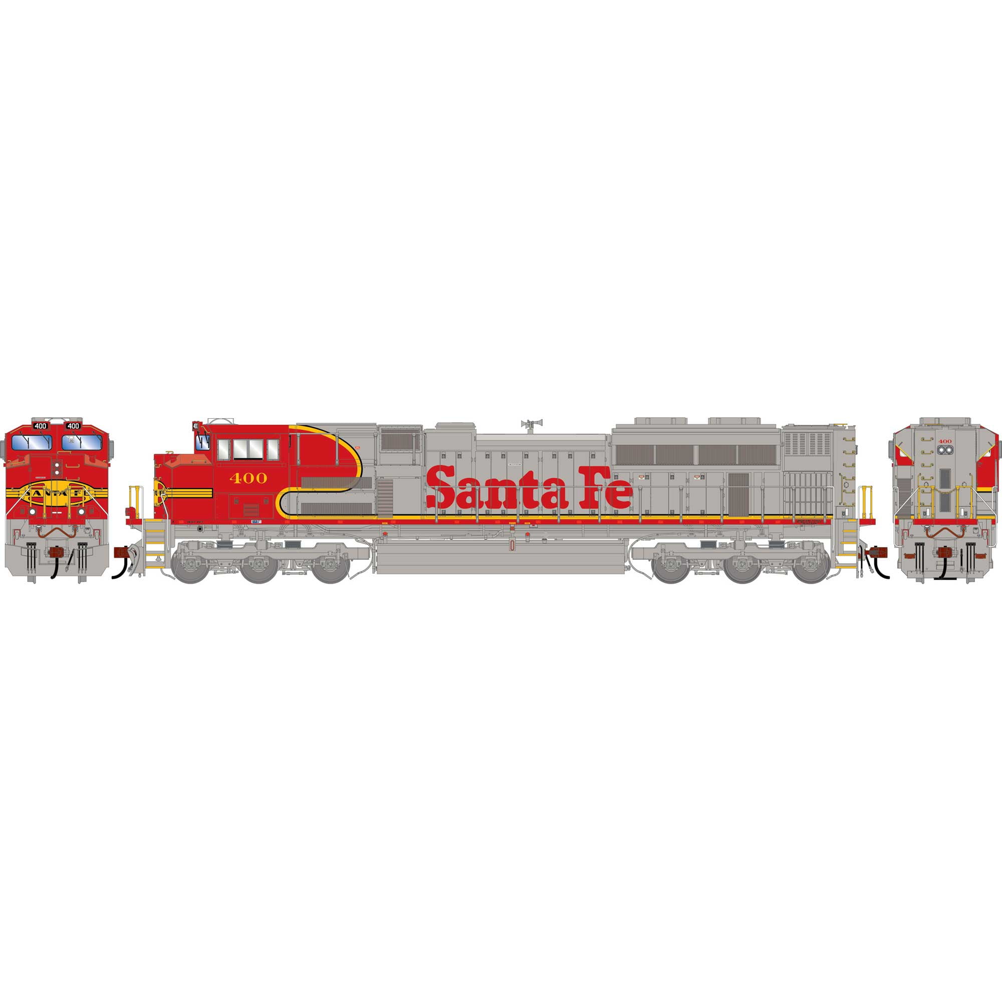Athearn Genesis HO GEN SD70ACE Locomotive Legendary Liveries ATSF #400 ATHG-2086 - Walmart.com