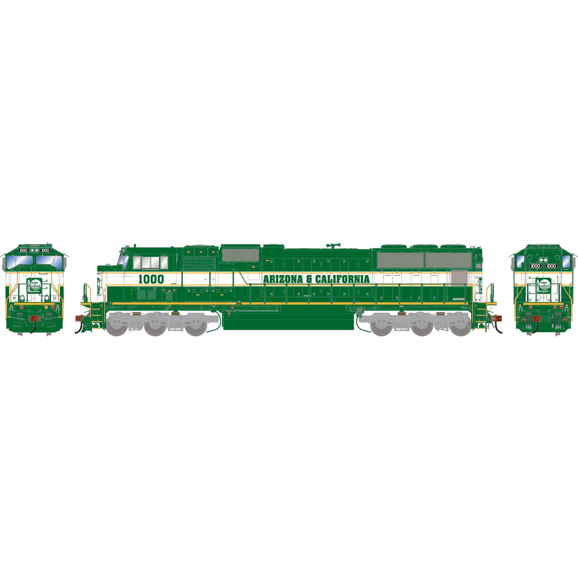 Athearn Genesis HO GEN SD70M Locomotive Legendary Liveries ARZC #1000 ATHG-1602 - Walmart.com