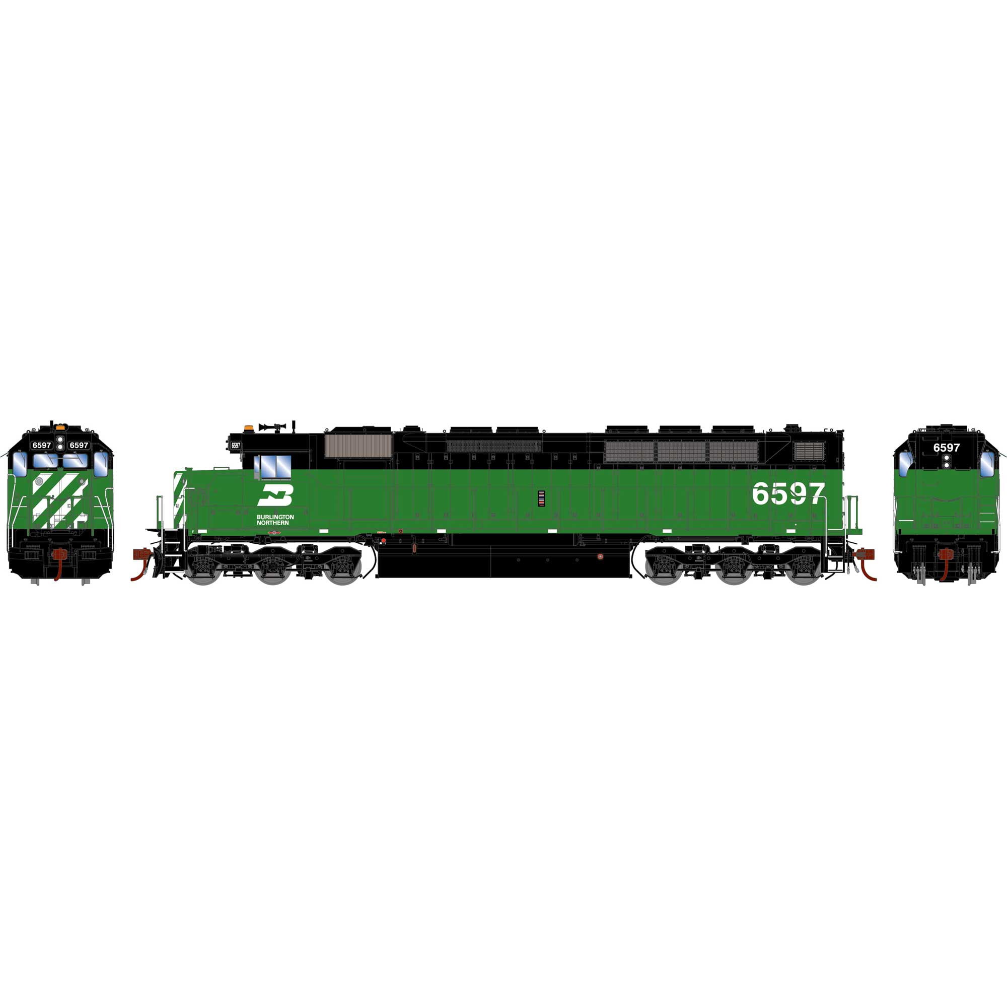 Athearn Genesis HO GEN SDP45 Locomotive w/DCC & SOUND BN #6597 ATHG-2025 - Walmart.com