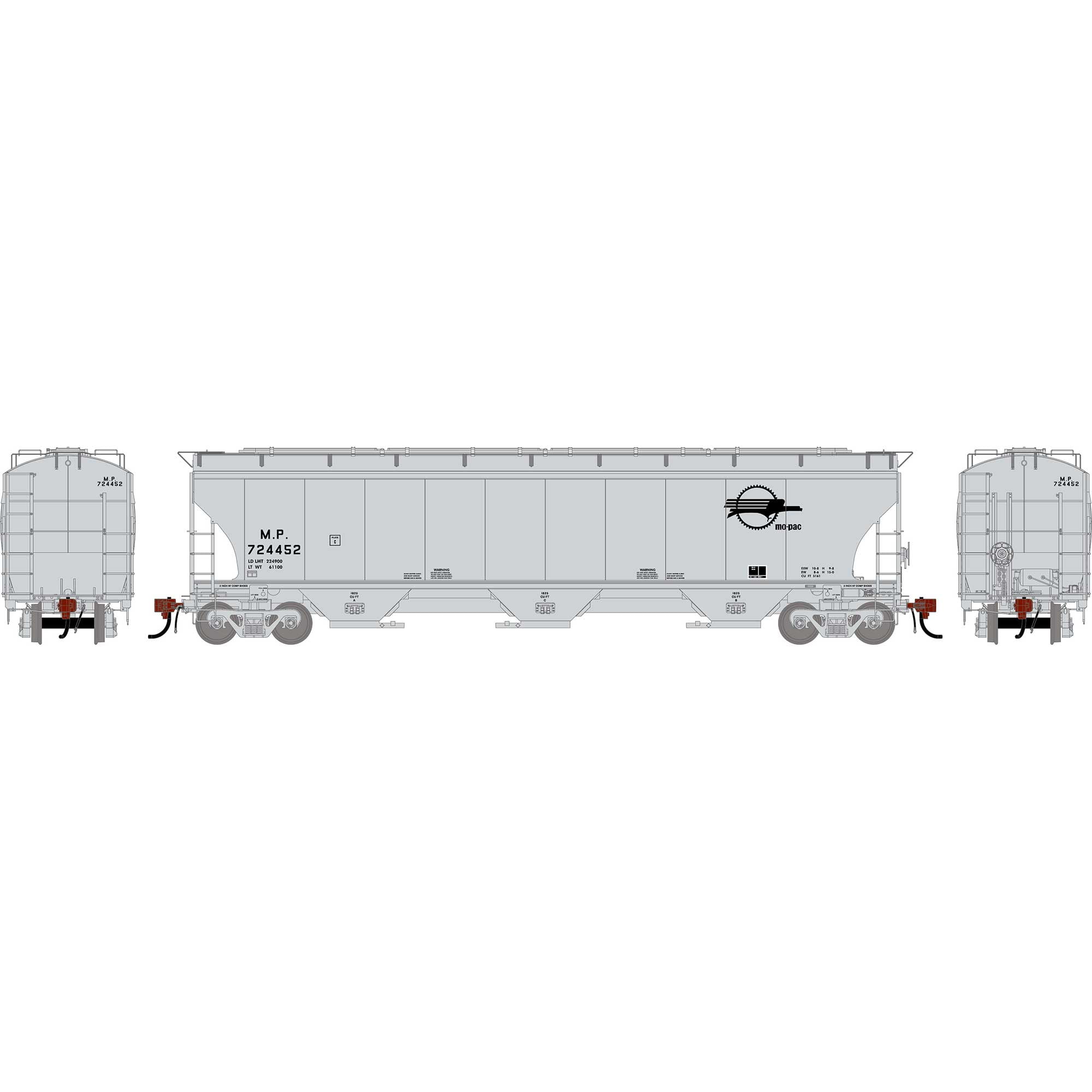 Athearn Genesis HO GEN Trinity 5161 Covered Hopper Legendary Liveries MP #724452 ATHG-2506 ...