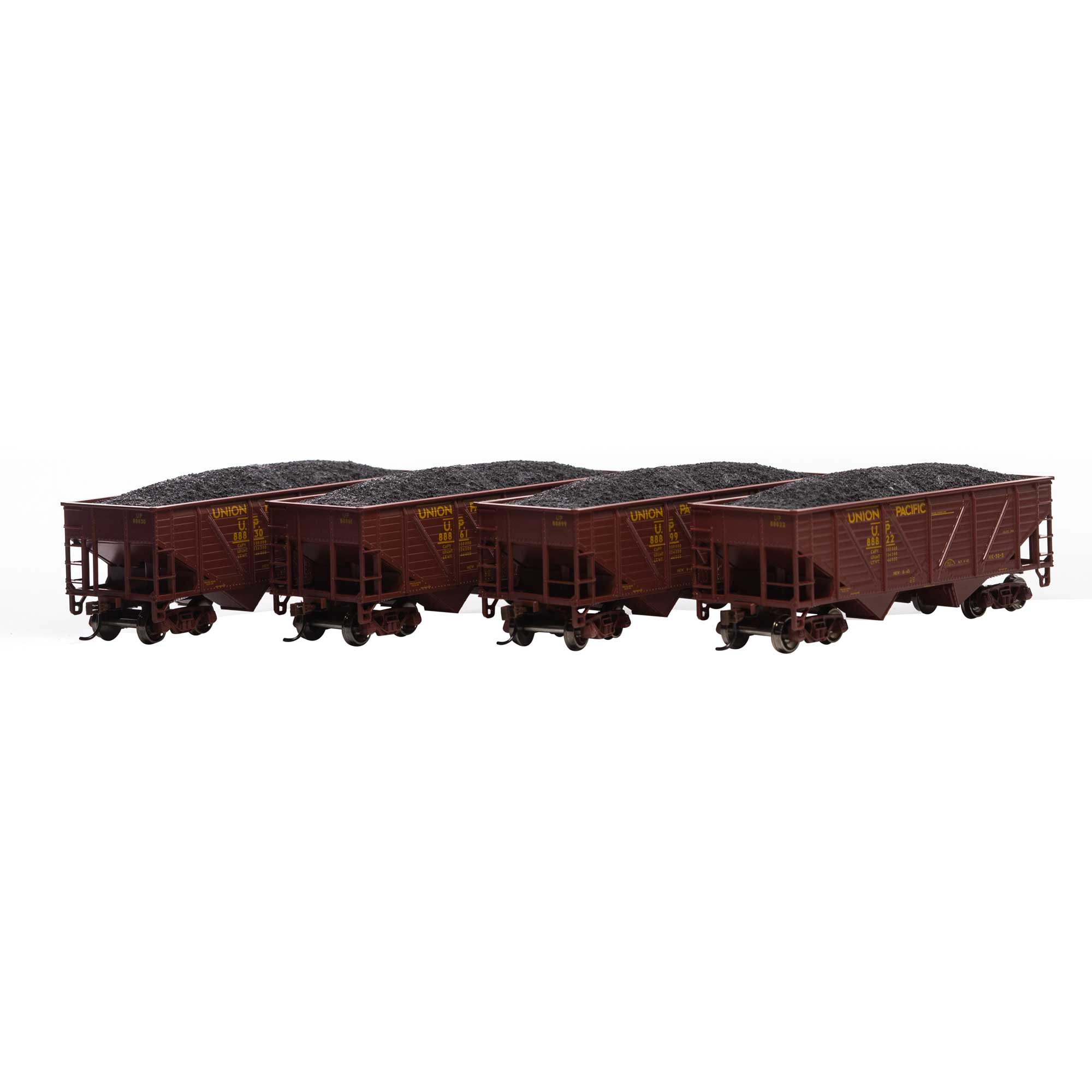 Athearn HO 34' 2-Bay Hopper with Coal Load UP #3 4 RND70920 HO Rolling ...