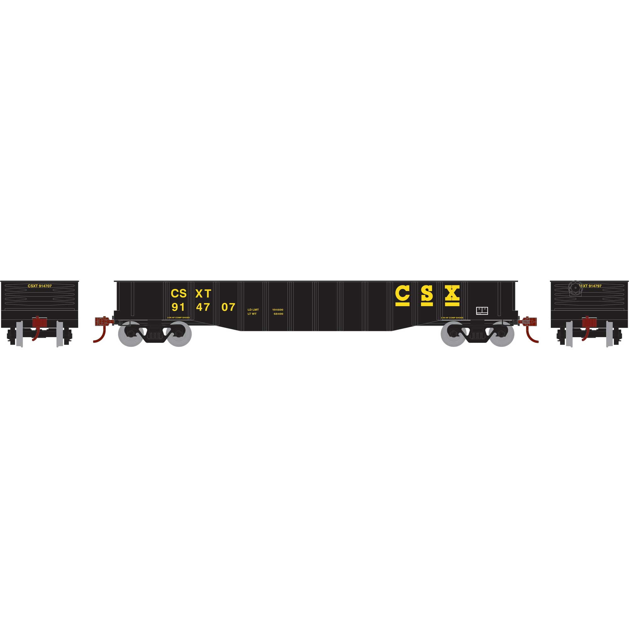 Athearn HO 50' Gondola CSX MOW #914707 RND82087 HO Rolling Stock ...