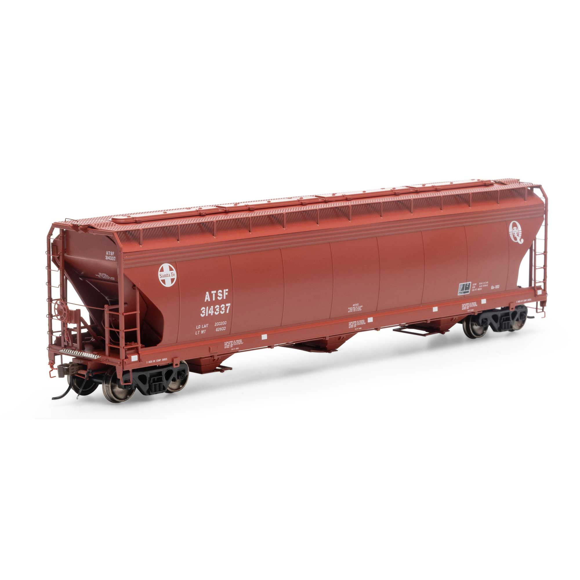 Athearn HO ACF 4600 3-Bay Center Flow Hopper ATSF #314337 ATHG15432 HO Rolling Stock - Walmart.com