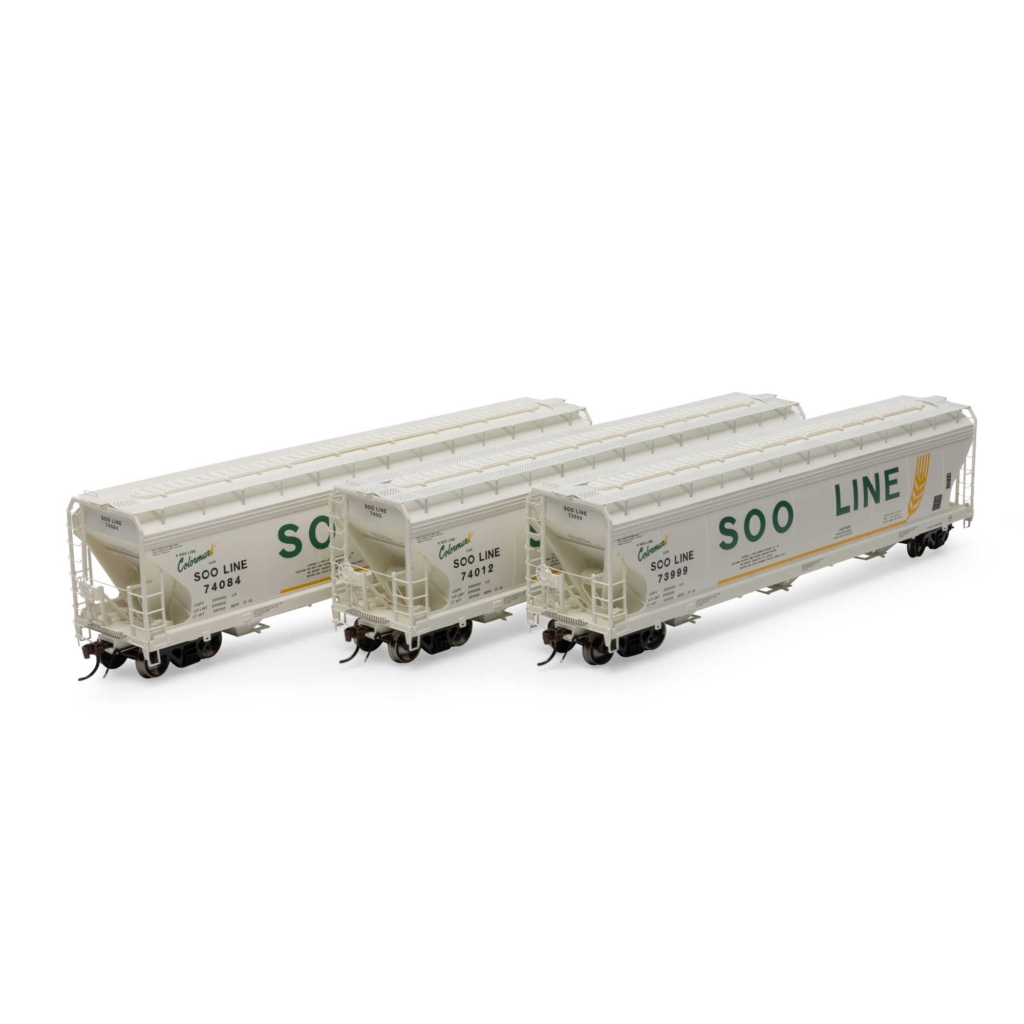 Athearn HO ACF 4600 3-Bay Center Flow Hopper SOO 3 ATHG15439 HO Rolling Stock - Walmart.com