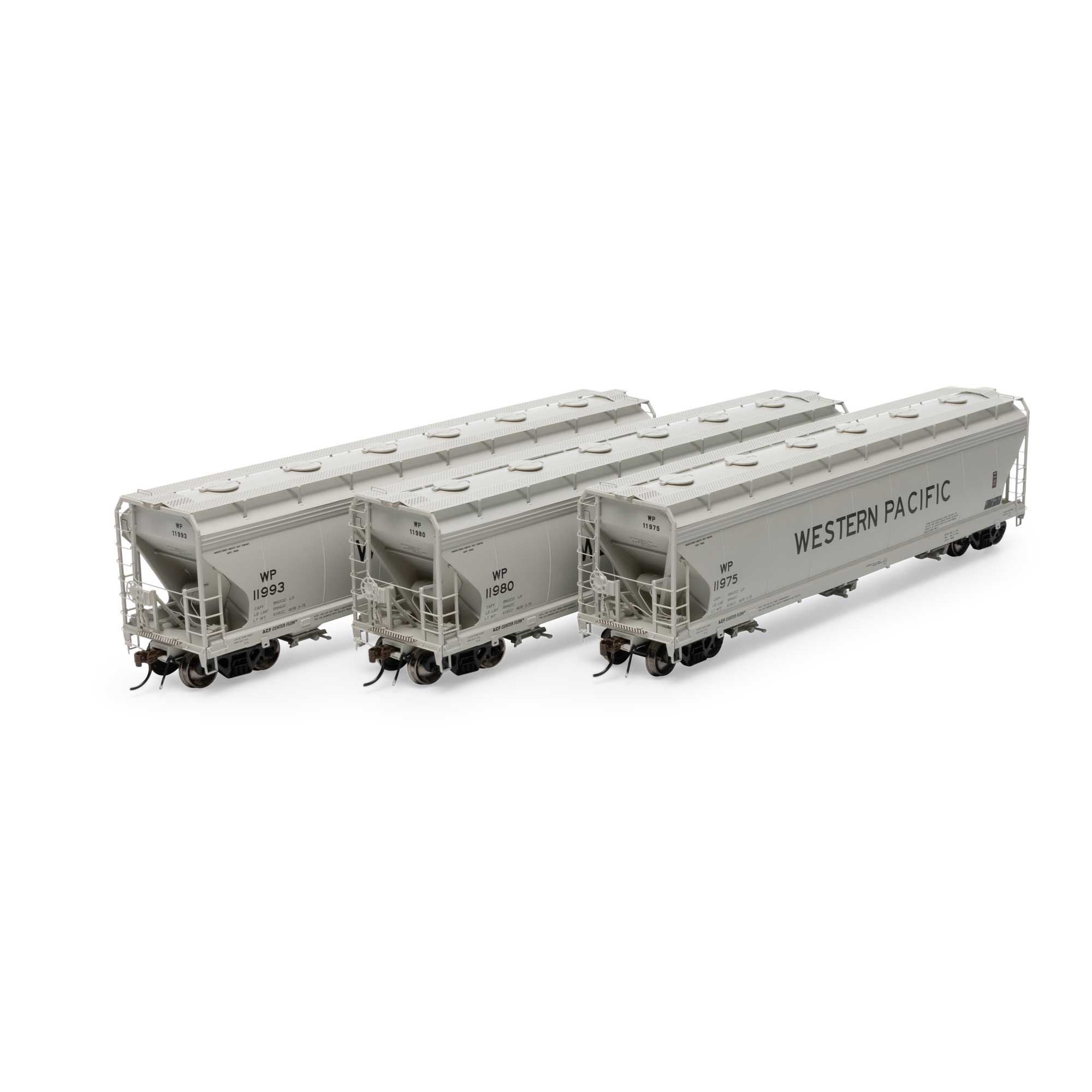 Athearn HO ACF 4600 3-Bay Center Flow Hopper WP 3 ATHG15442 HO Rolling ...
