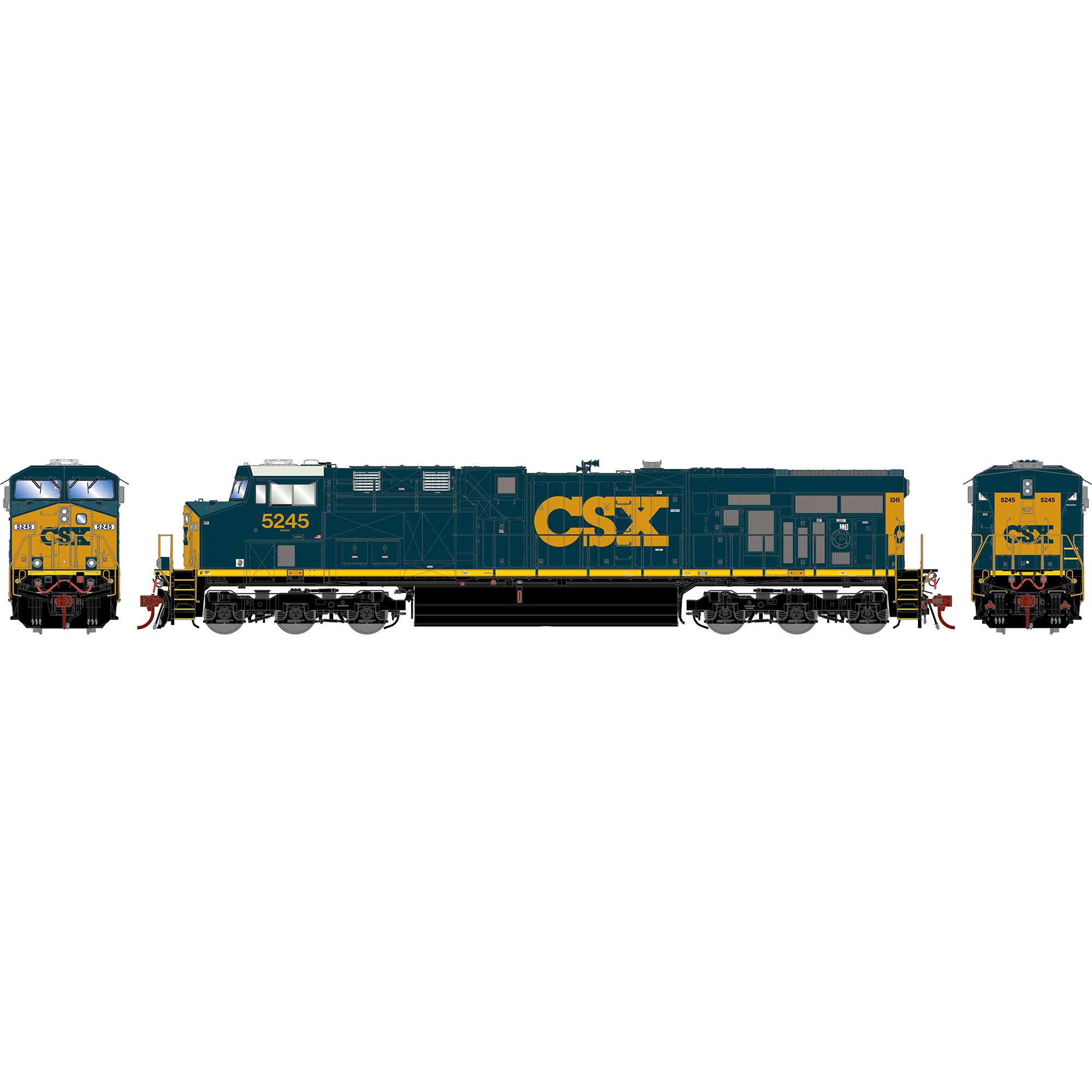 Athearn HO ES44DC CSX/YN3 #5245 ATHG83091 HO Locomotives - Walmart.com