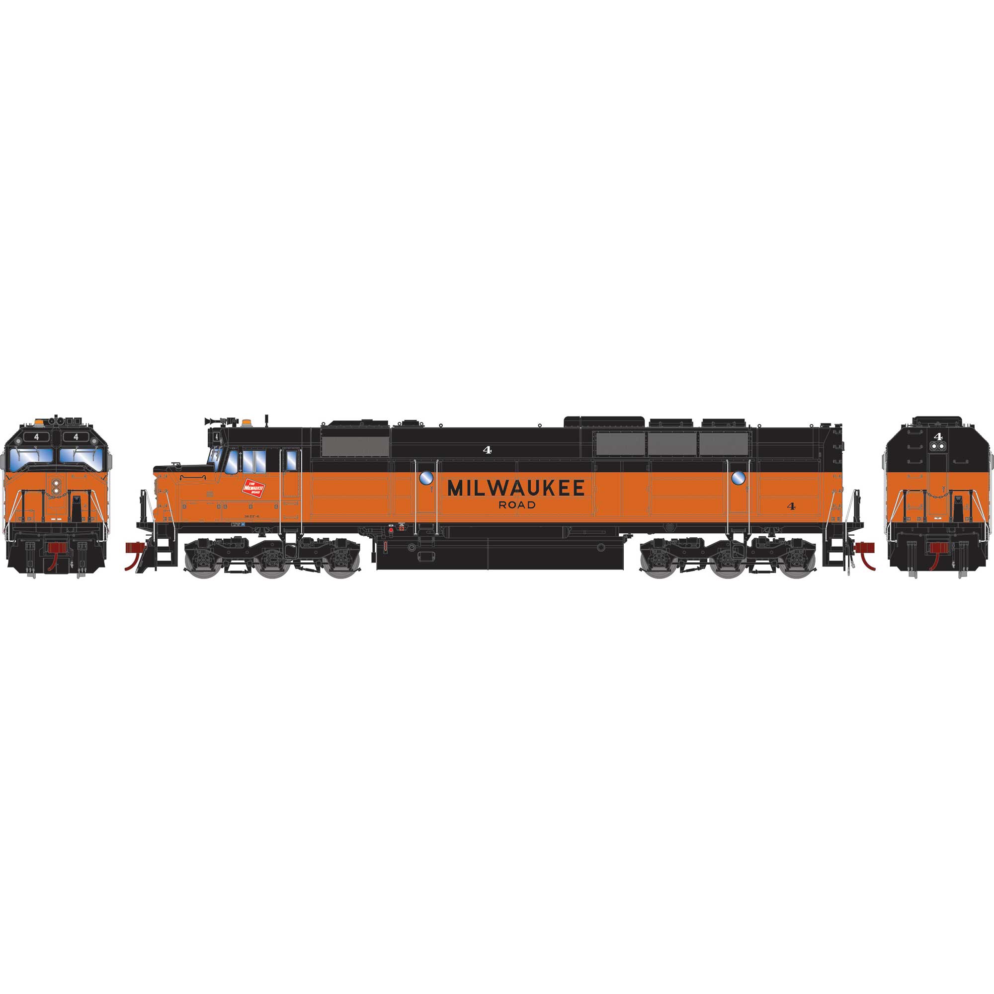 Athearn HO FP45 w/DCC & Sound MILW #4 ATHG18387 HO Locomotives - Walmart.com