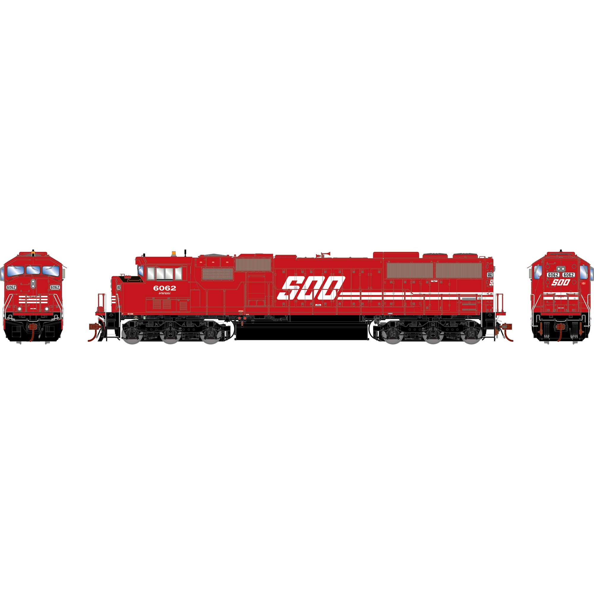 Athearn HO G2.0 SD60M TC w/DCC & SoundEx-SOO CP #6062 ATHG75623 HO Locomotives - Walmart.com