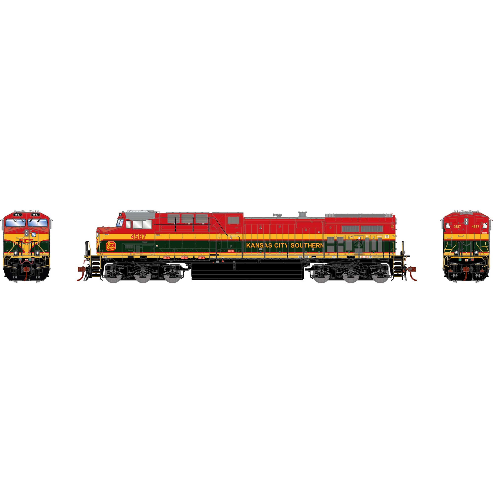 Athearn HO G2 AC4400CW KCS #4587 ATHG31553 HO Locomotives - Walmart.com