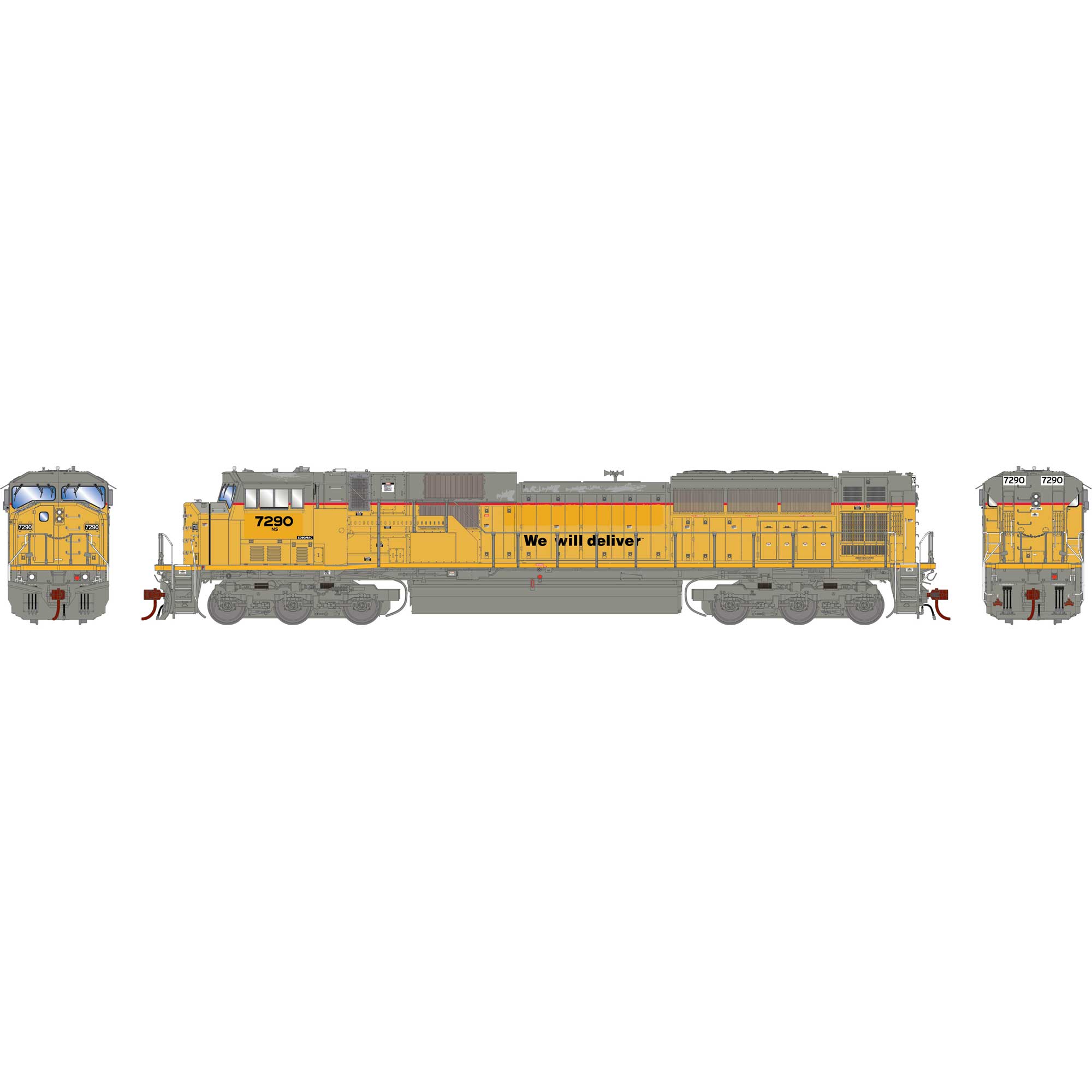 Athearn HO G2 SD90MAC NS #7290 ATHG27268 HO Locomotives - Walmart.com