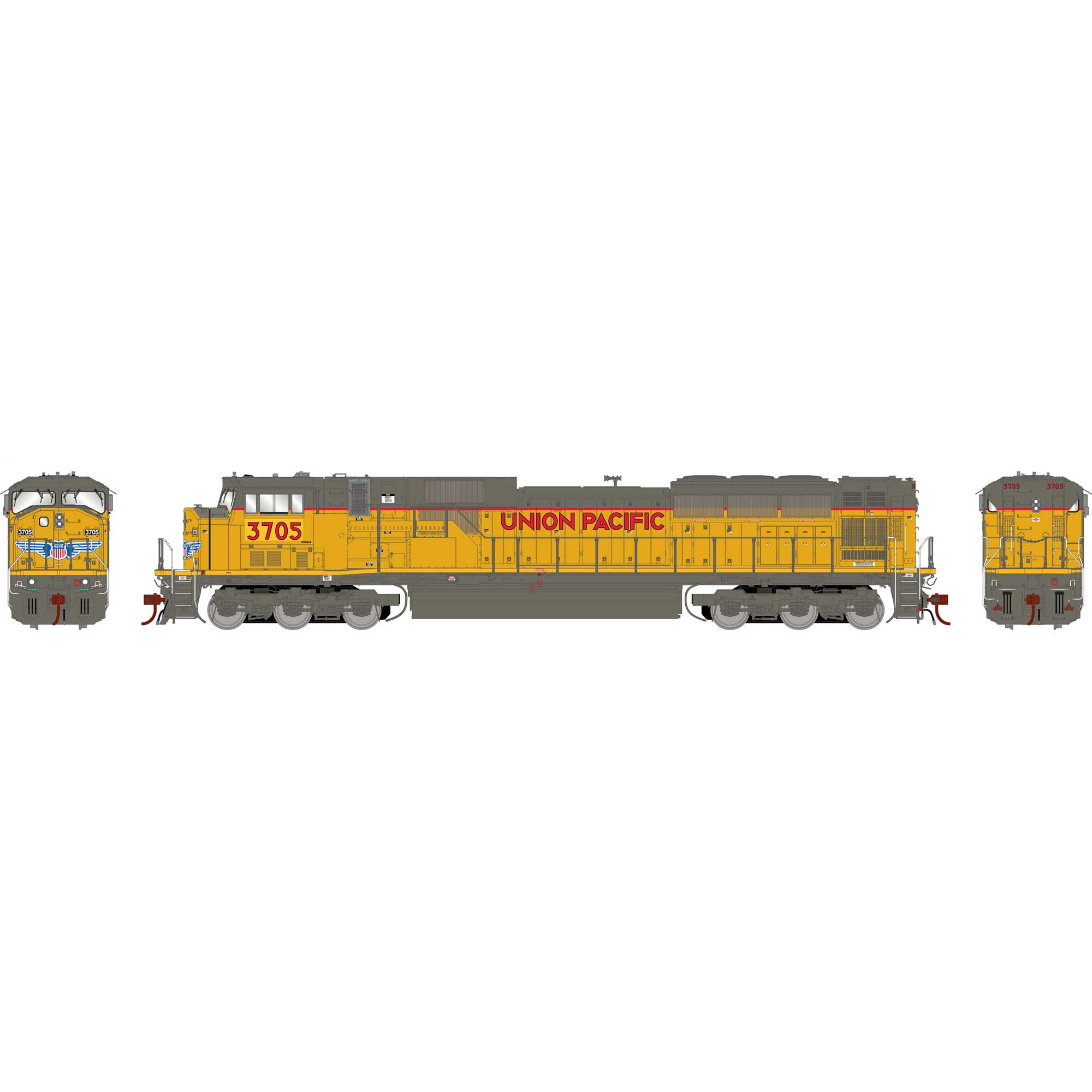 Athearn HO G2 SD90MAC UP #3705 ATHG27253 HO Locomotives - Walmart.com