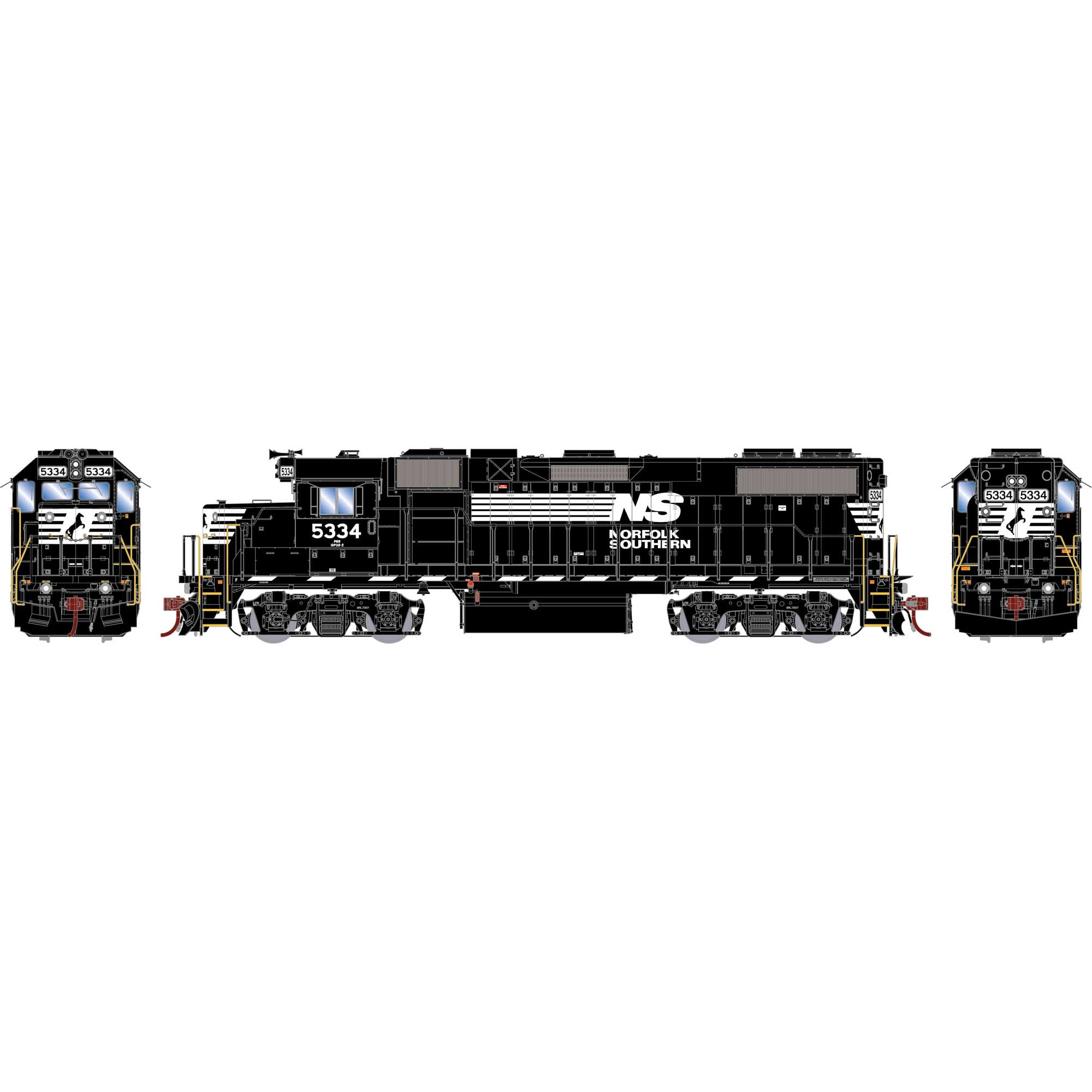 Athearn HO GP38-2 NS #5334 ATHG71728 HO Locomotives - Walmart.com