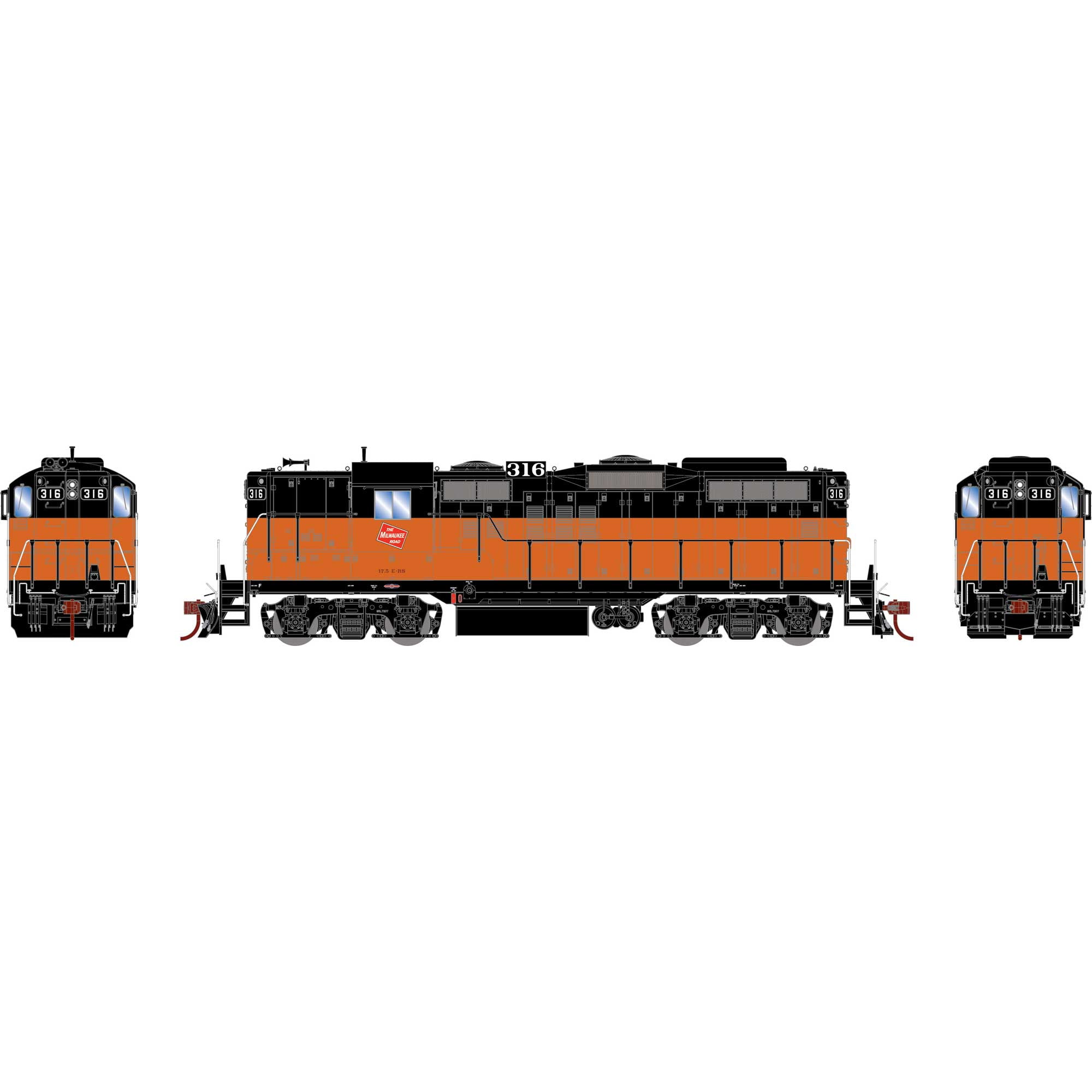 Athearn HO GP9 w/DCC & Sound MILW #316 ATHG82373 HO Locomotives - Walmart.com