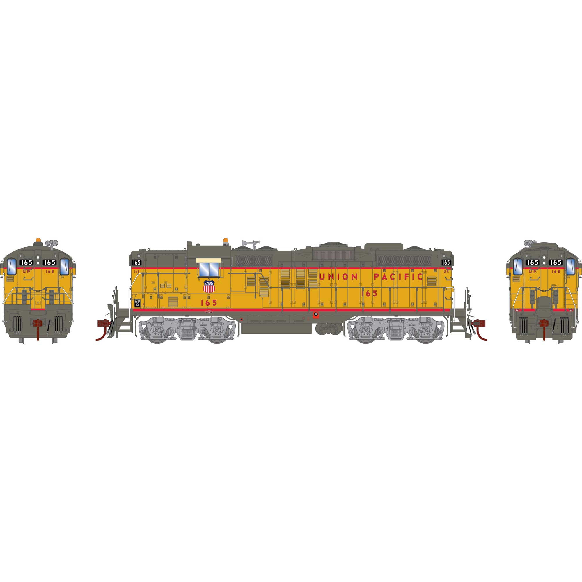 Athearn HO GP9 w/DCC & Sound UP #165 ATHG82824 HO Locomotives - Walmart.com