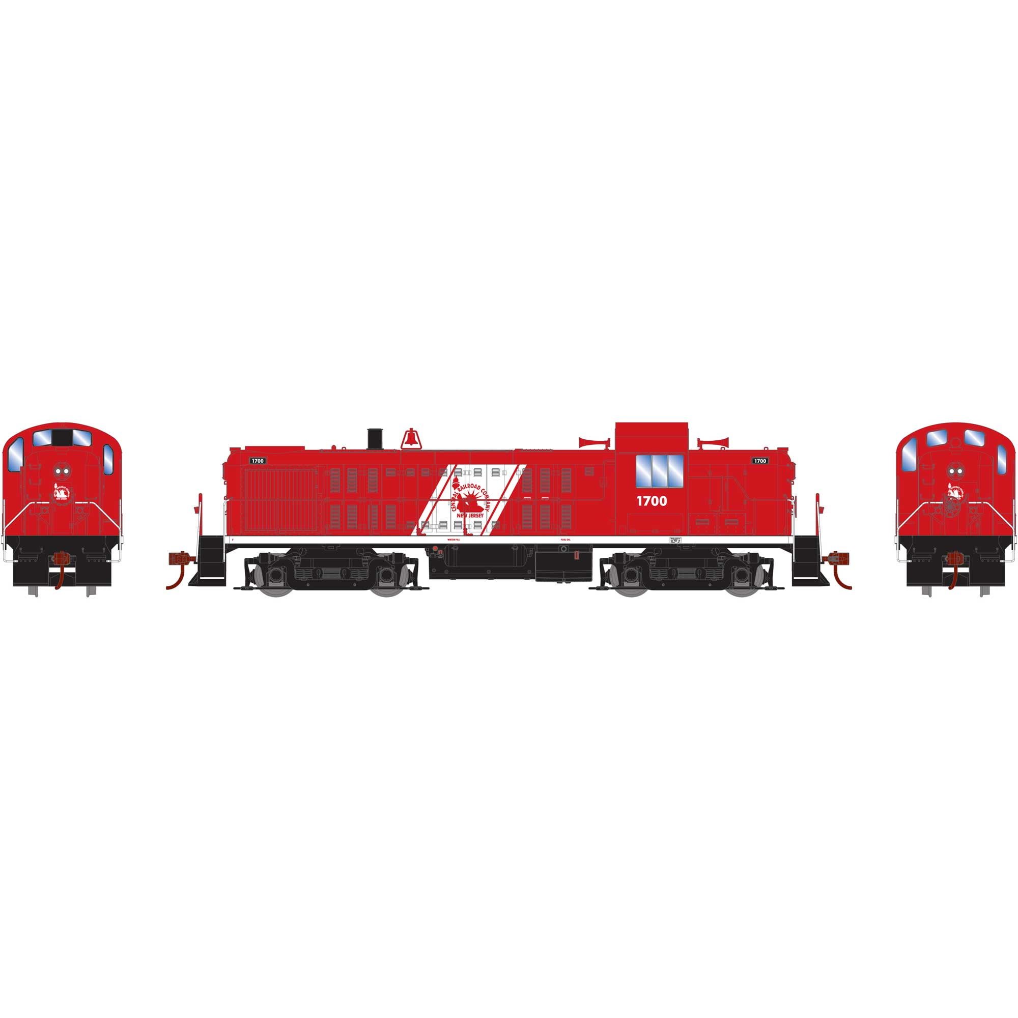 Athearn HO RS3 CNJ Red #1700 RND96857 HO Locomotives - Walmart.com