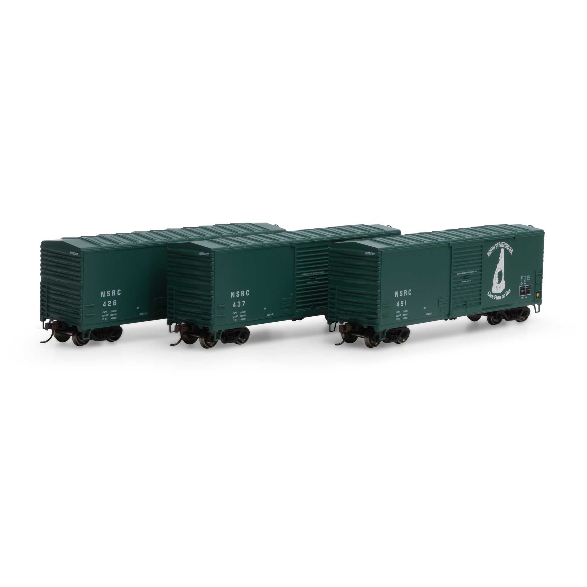 Athearn HO RTR 40' Modern Box NSRC 3 ATH67744 HO Rolling Stock ...