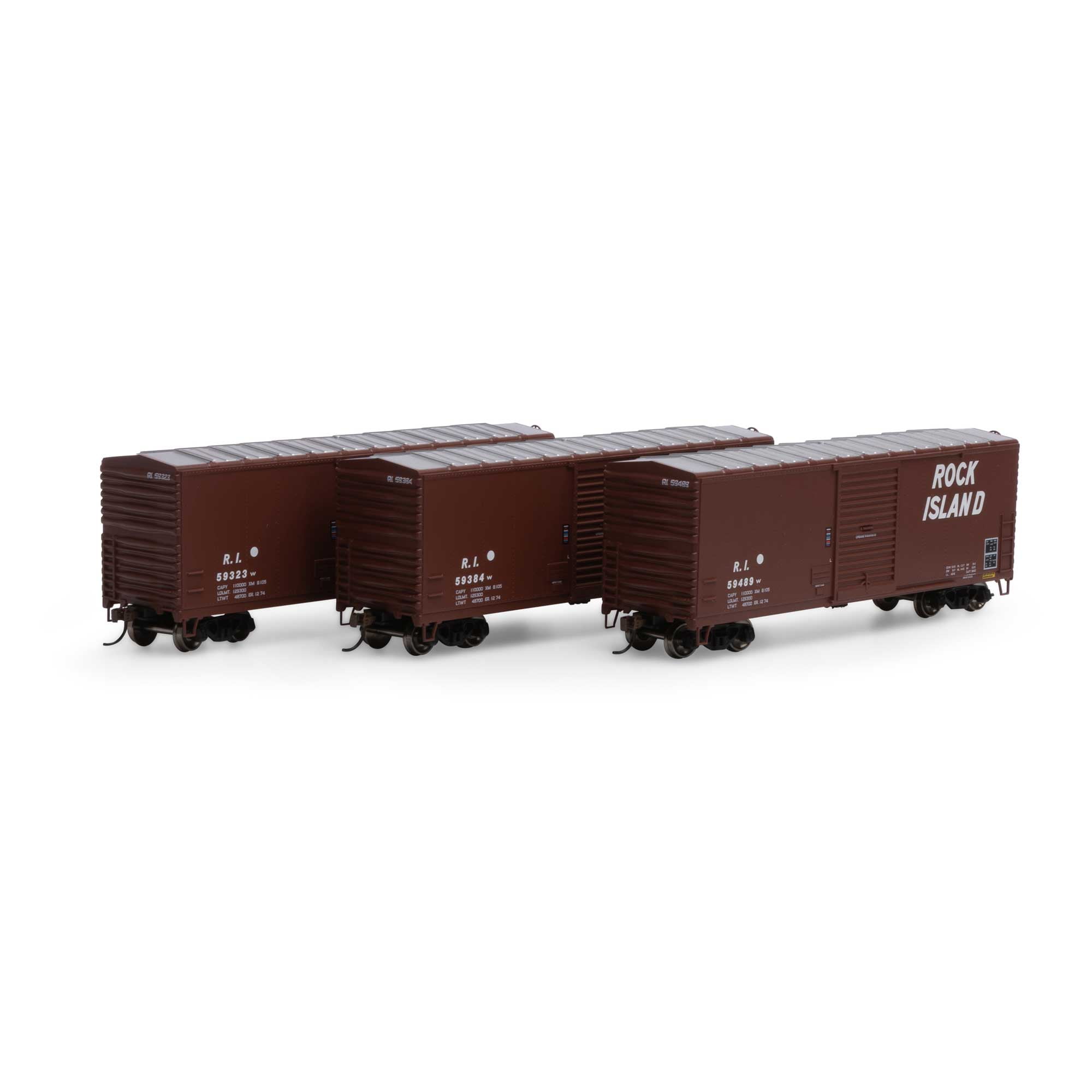 Athearn HO RTR 40' Modern Box RI 3 ATH67741 HO Rolling Stock - Walmart.com