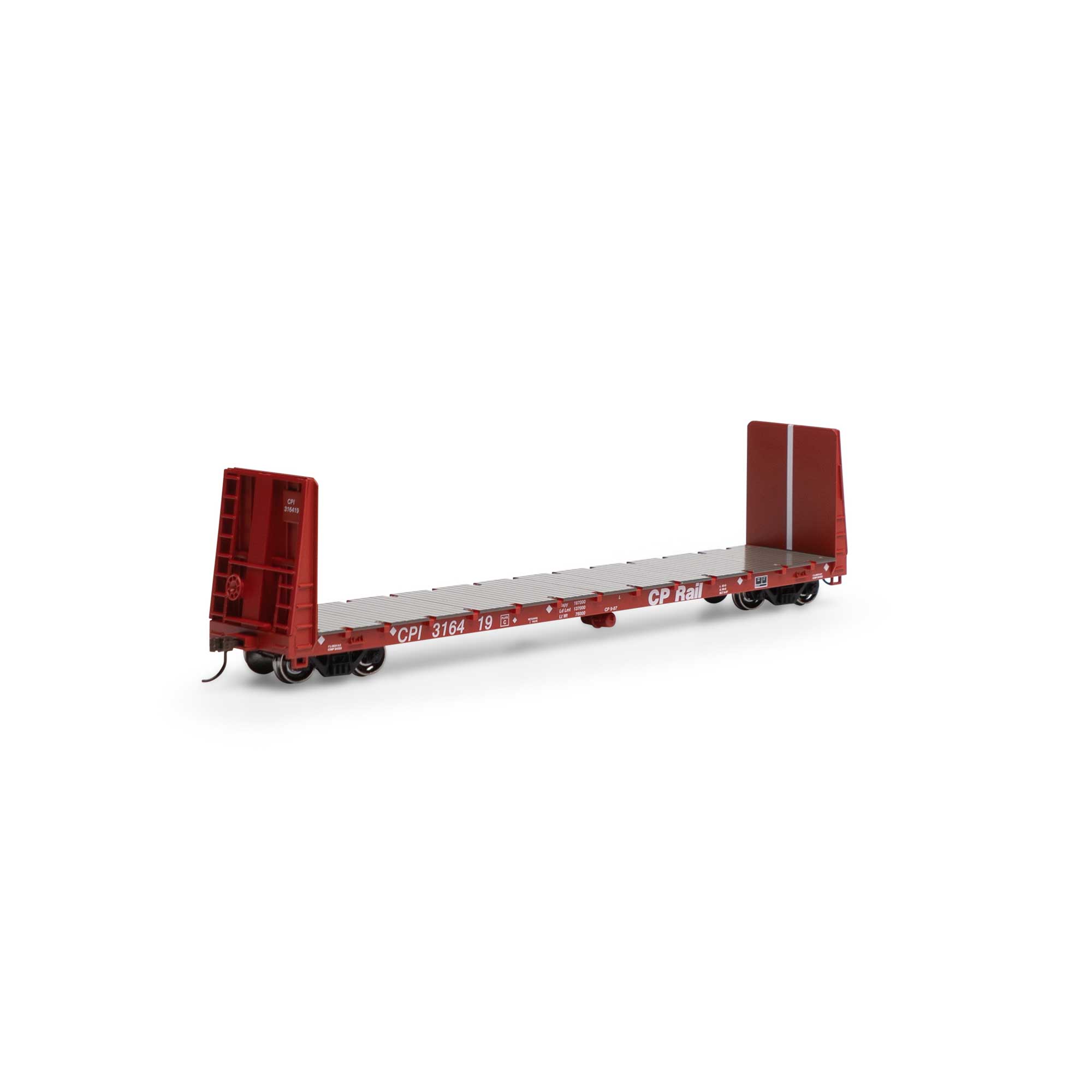 Athearn HO RTR 60' Bulkhead Flat CPR #316419 ATH17071 HO Rolling Stock ...