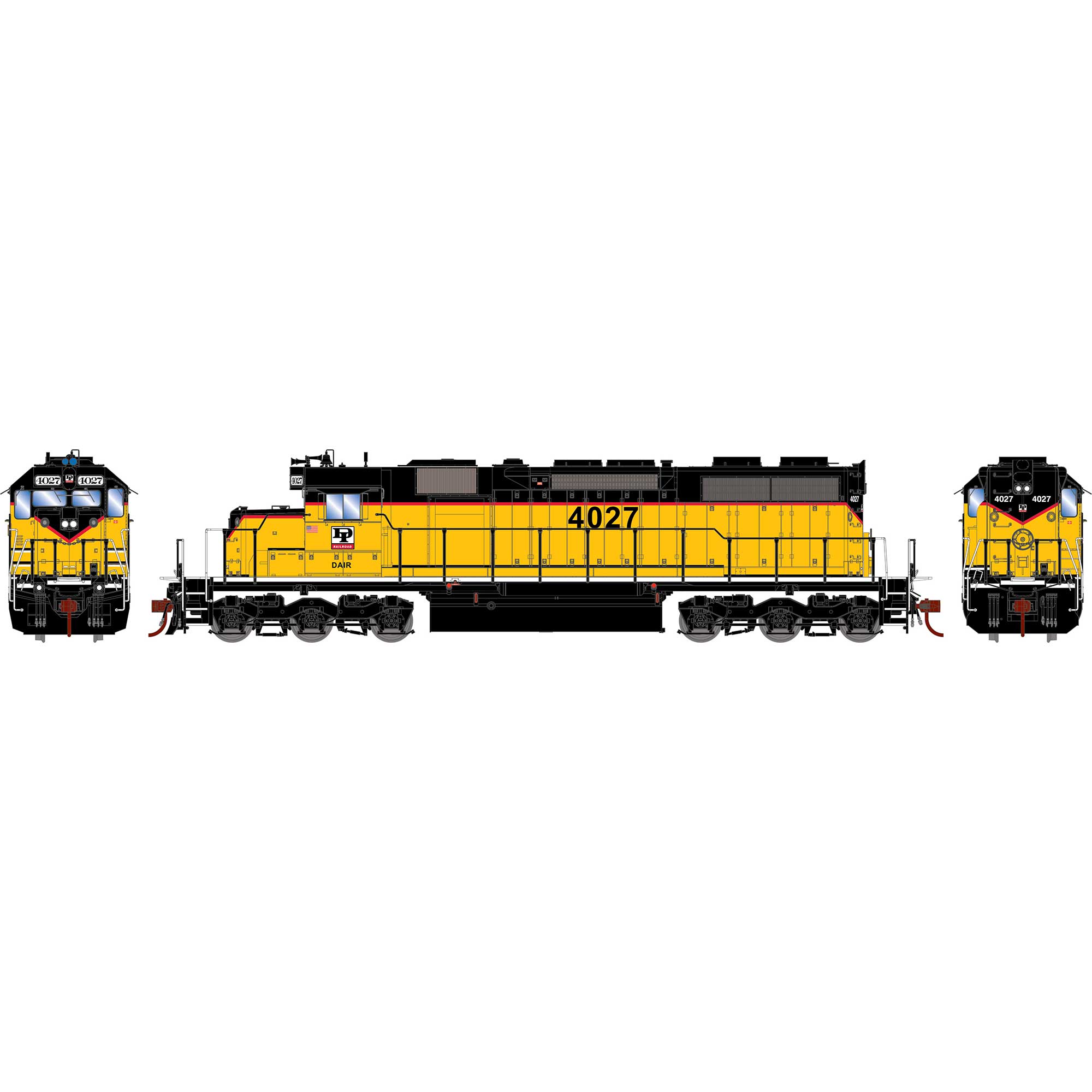 Athearn HO RTR SD39 w/DCC & Sound DAIR #4027 ATH71591 HO Locomotives - Walmart.com
