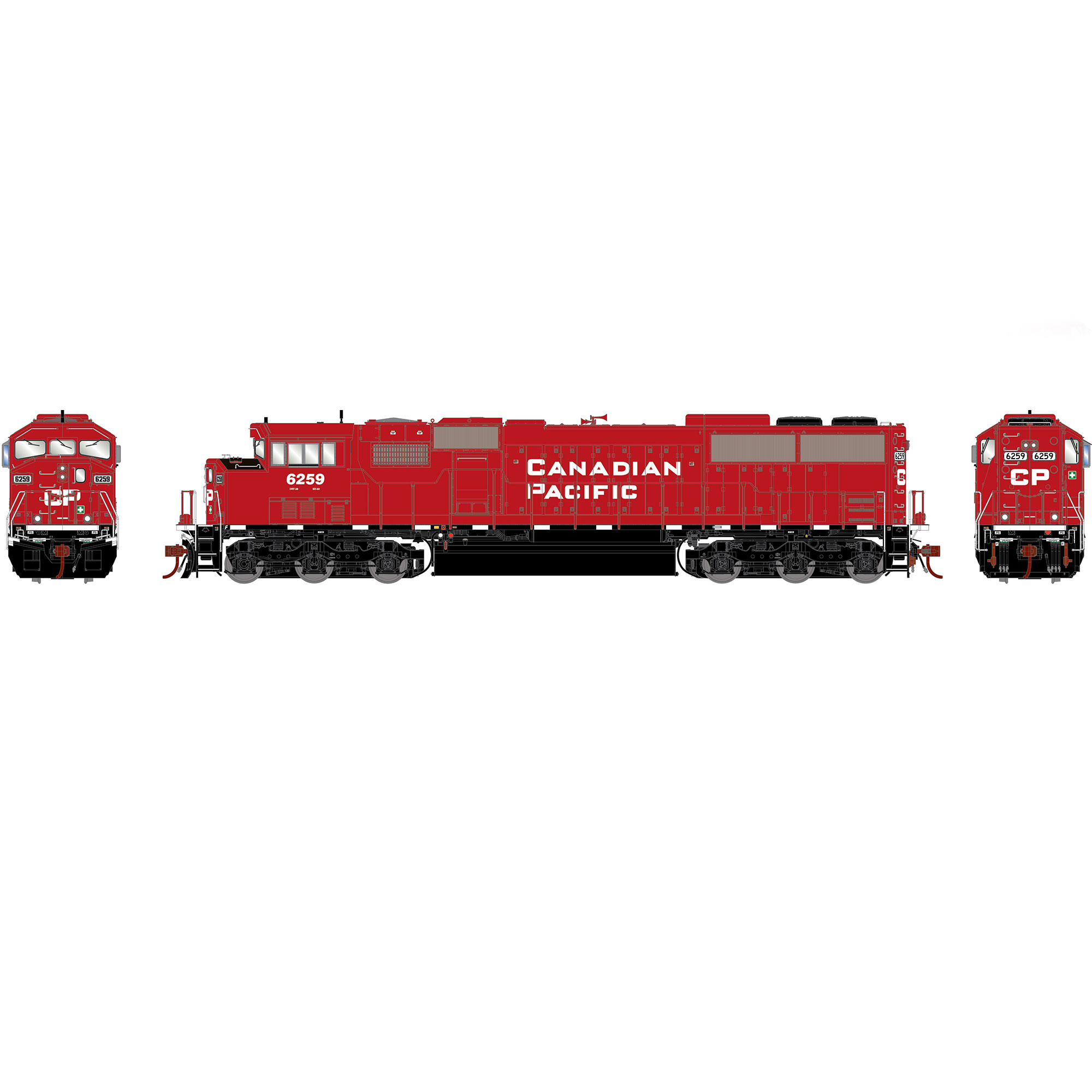 Athearn HO SD60M Tri-Clops CPR #6259 ATHG75542 HO Locomotives - Walmart.com