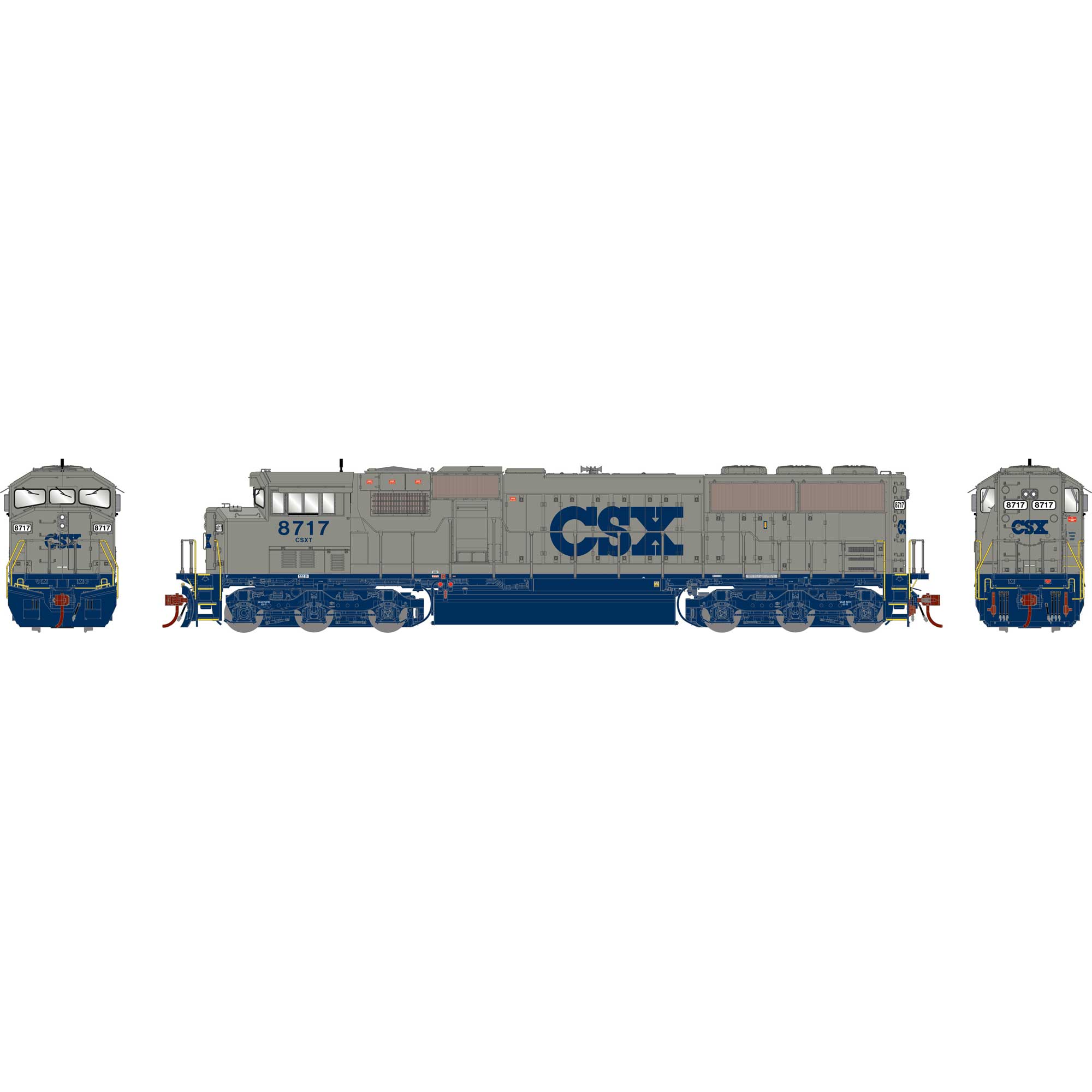 Athearn HO SD60M Tri-Clops CSXT #8717 ATHG75537 HO Locomotives - Walmart.com