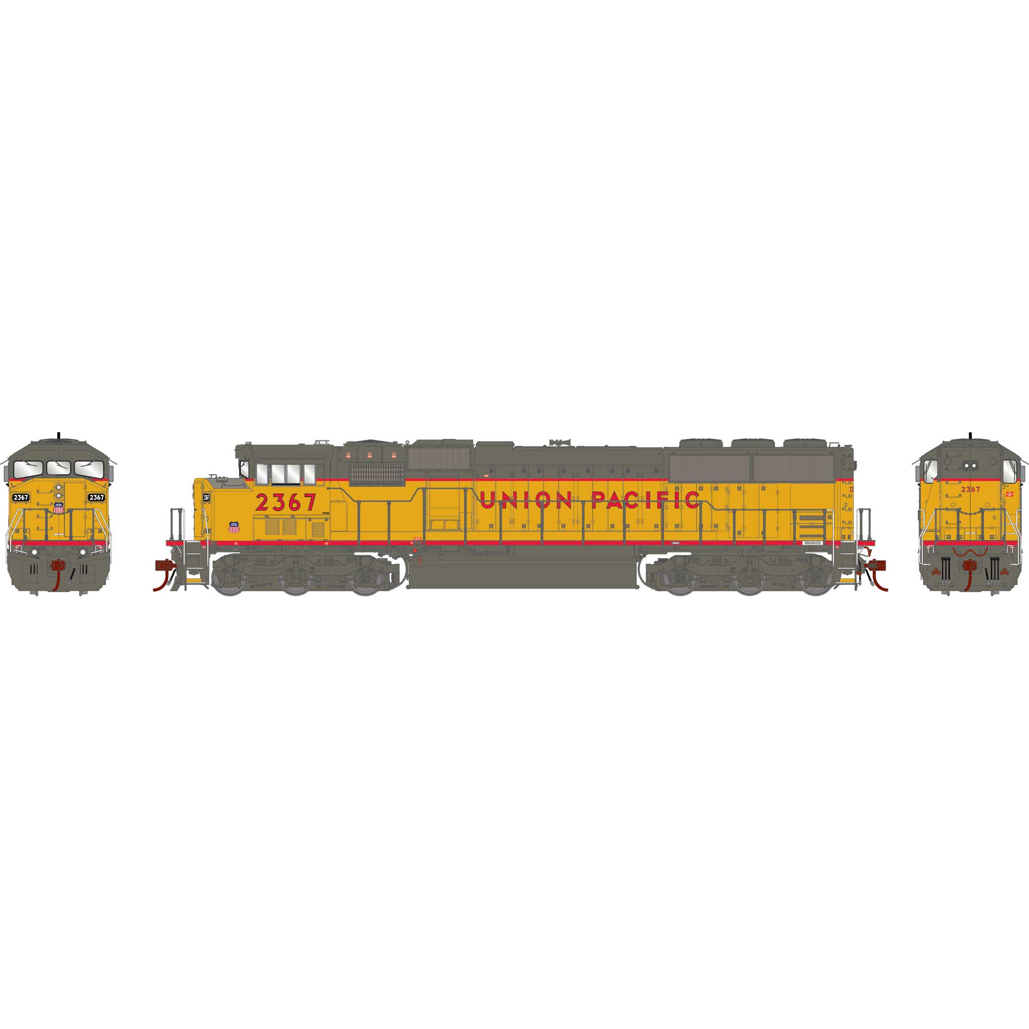 Athearn HO SD60M Tri-Clops UP #2367 ATHG75535 HO Locomotives - Walmart.com