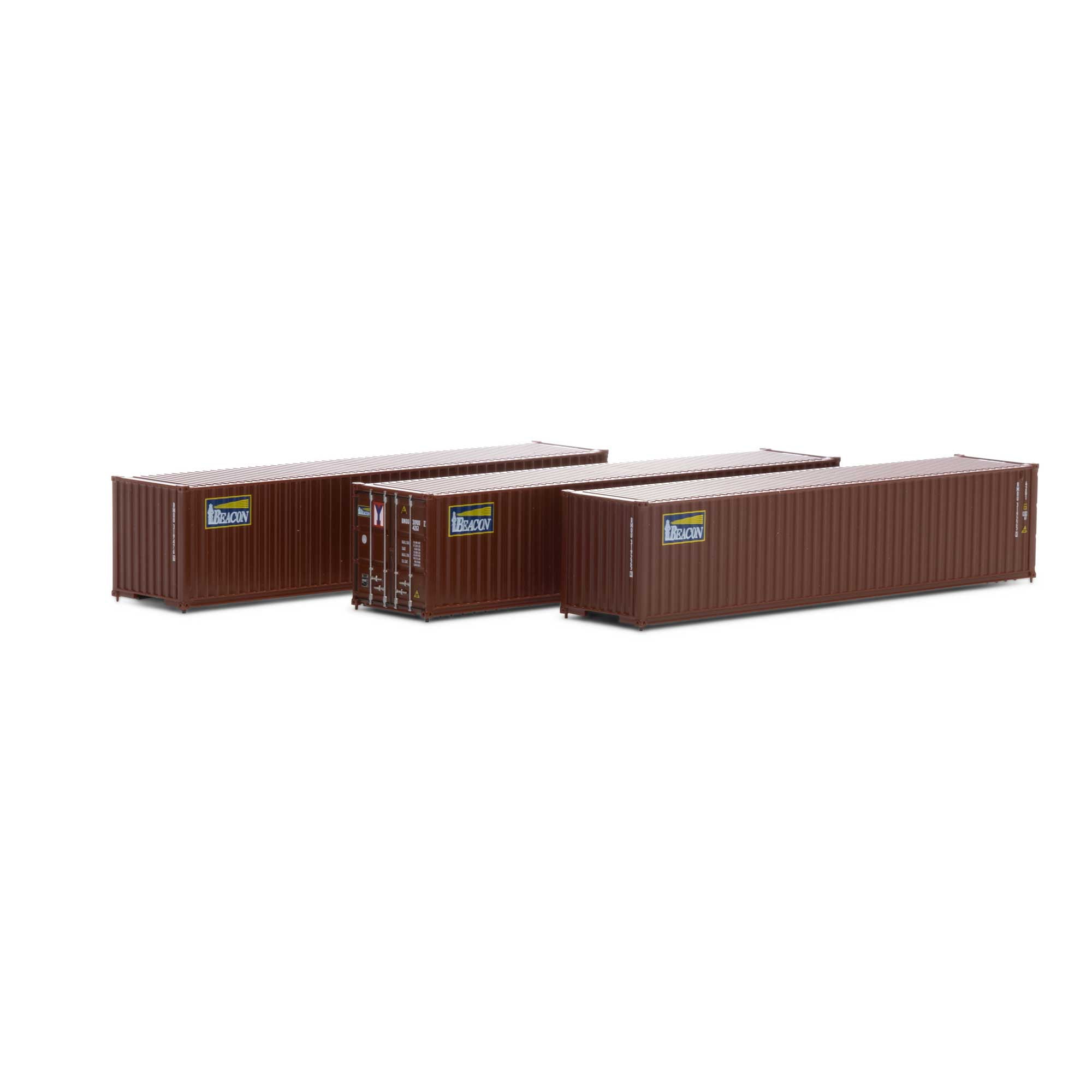 Athearn N 40' Corrugated Low-Cube Container Beacon #2 3 ATH17399 N ...