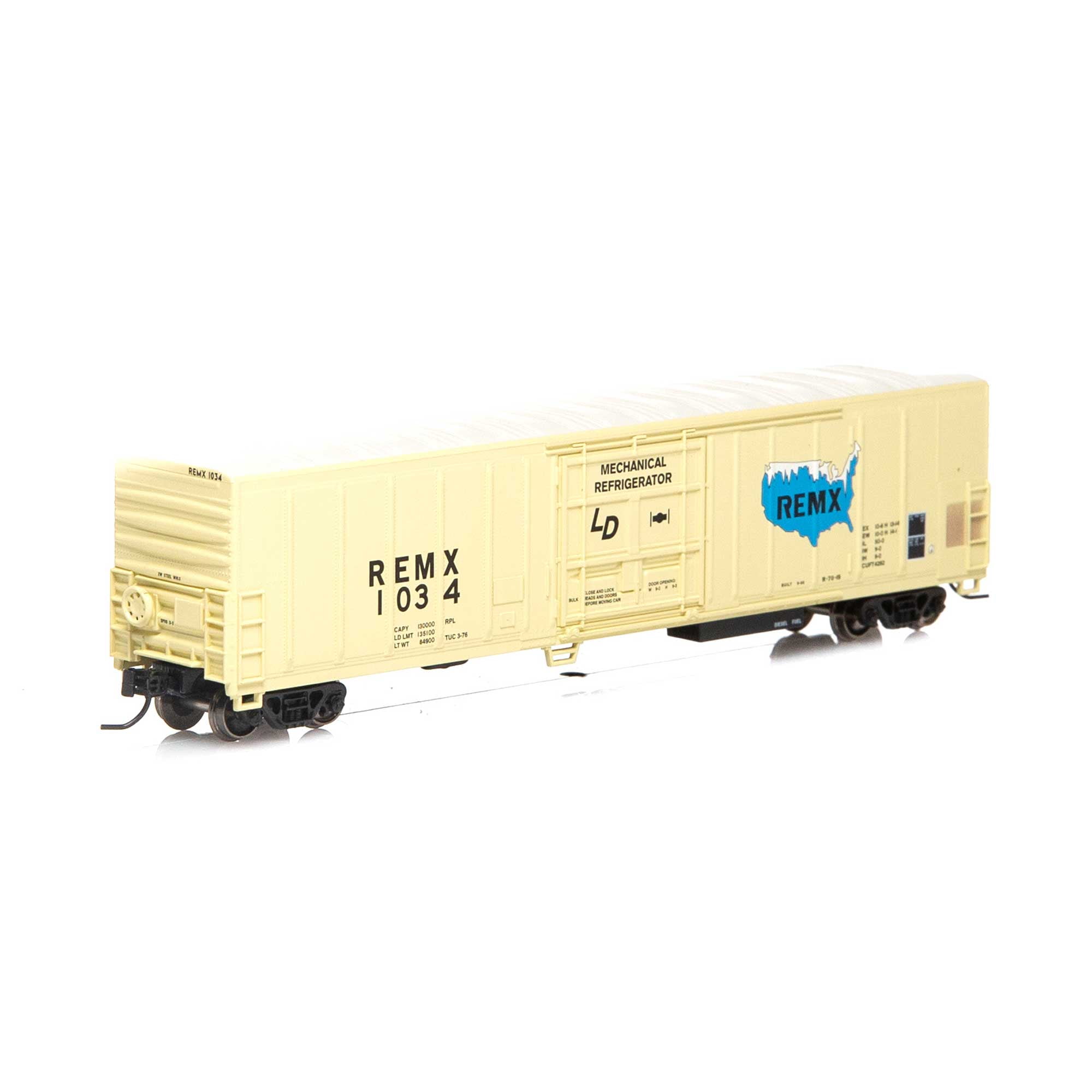 Athearn N 57' PCF Mechanical Reefer REMX #1034 ATH25345 N Rolling Stock ...
