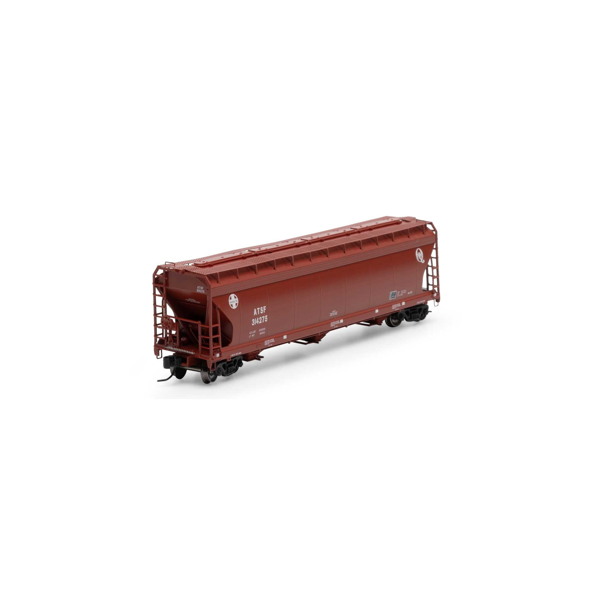 Athearn N ACF 4600 3-Bay Center Flow Hopper ATSF #314275 ATH12944 N ...