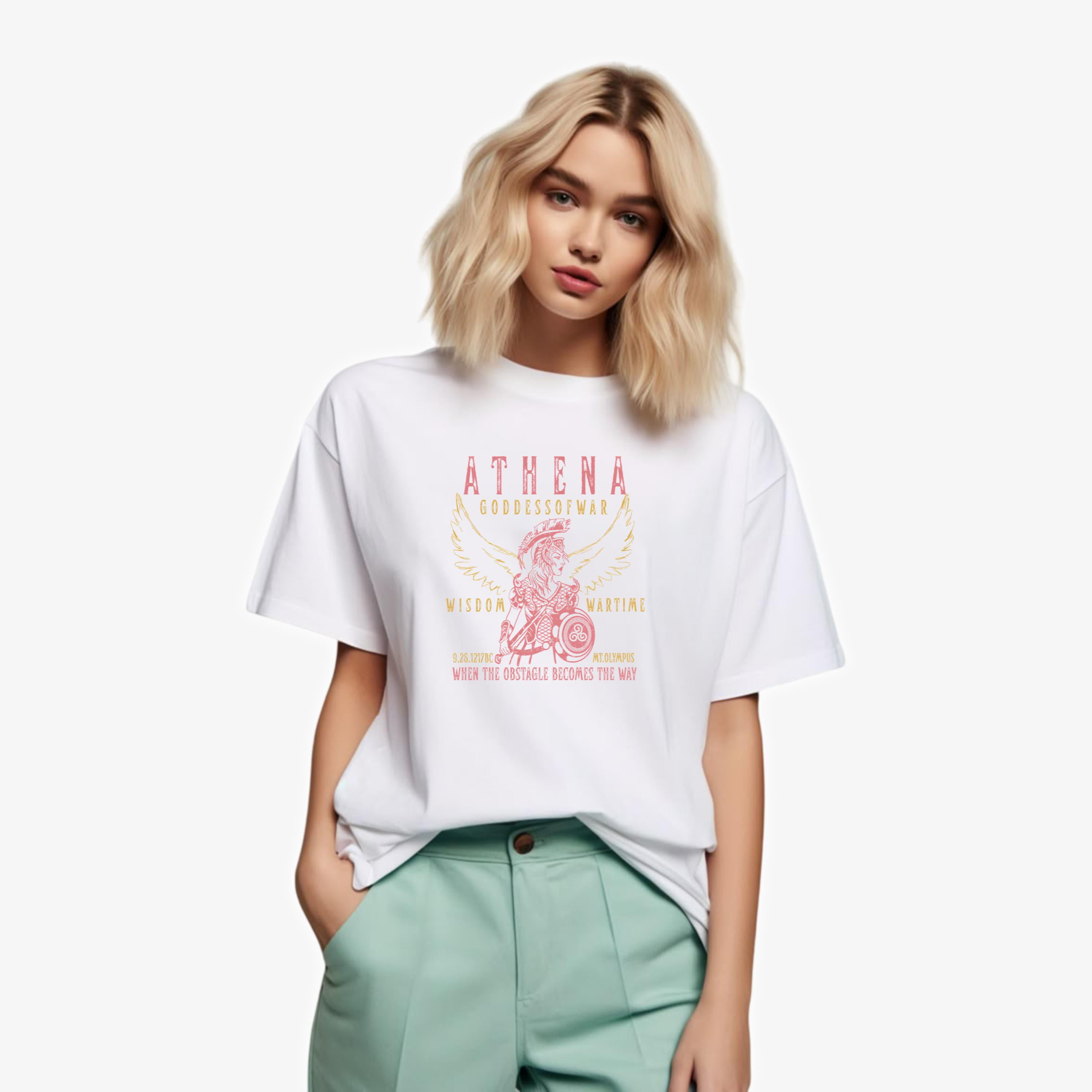 Athena Distressed Band Greek Mythology Goddess T-Shirt, for men & women ...