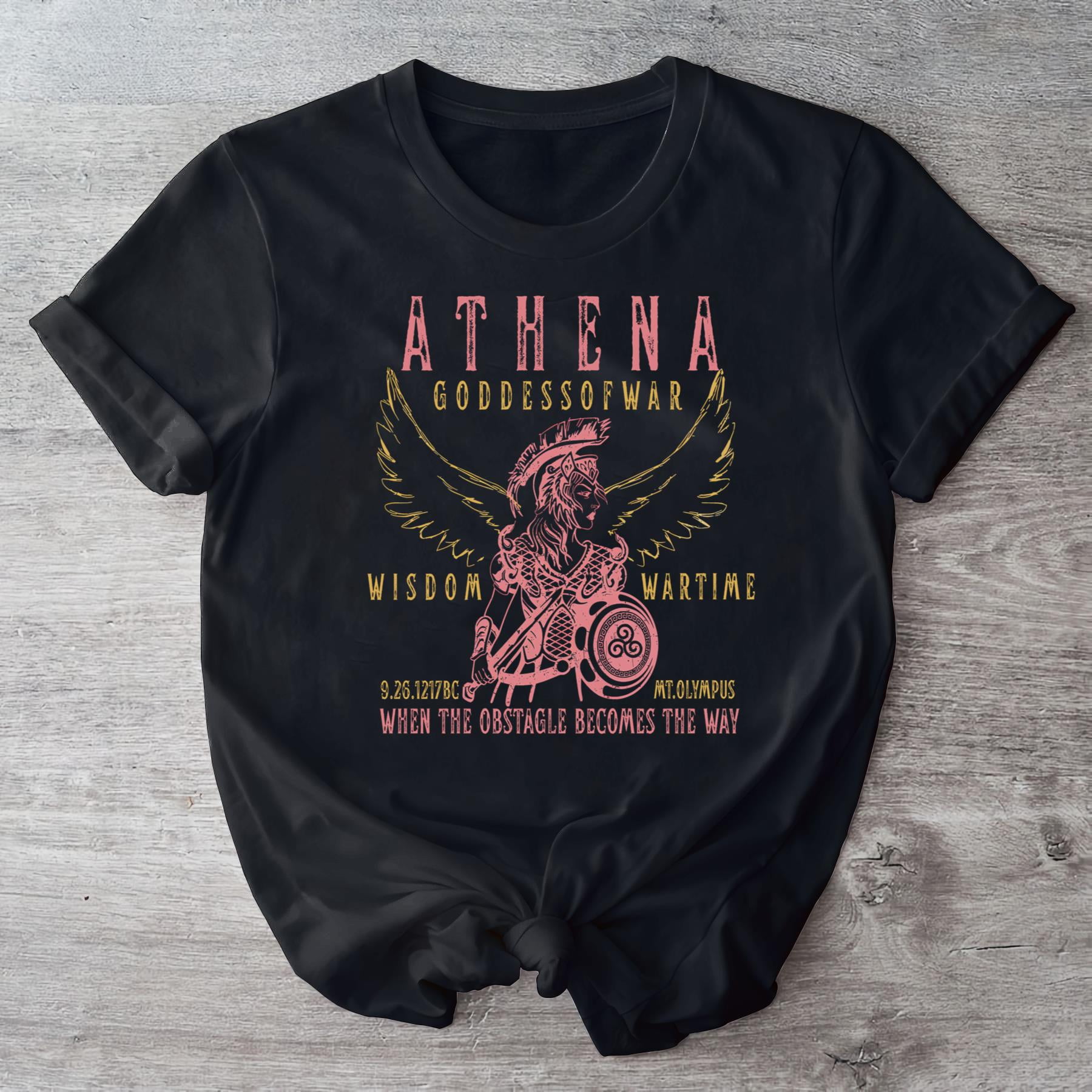Athena Distressed Band T-Shirt Greek Mythology Shirt Goddess Of War ...