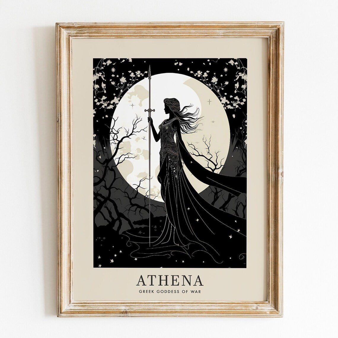 Athena Greek Goddess Of War - Goddess Wall Art Greek Mythology Art ...