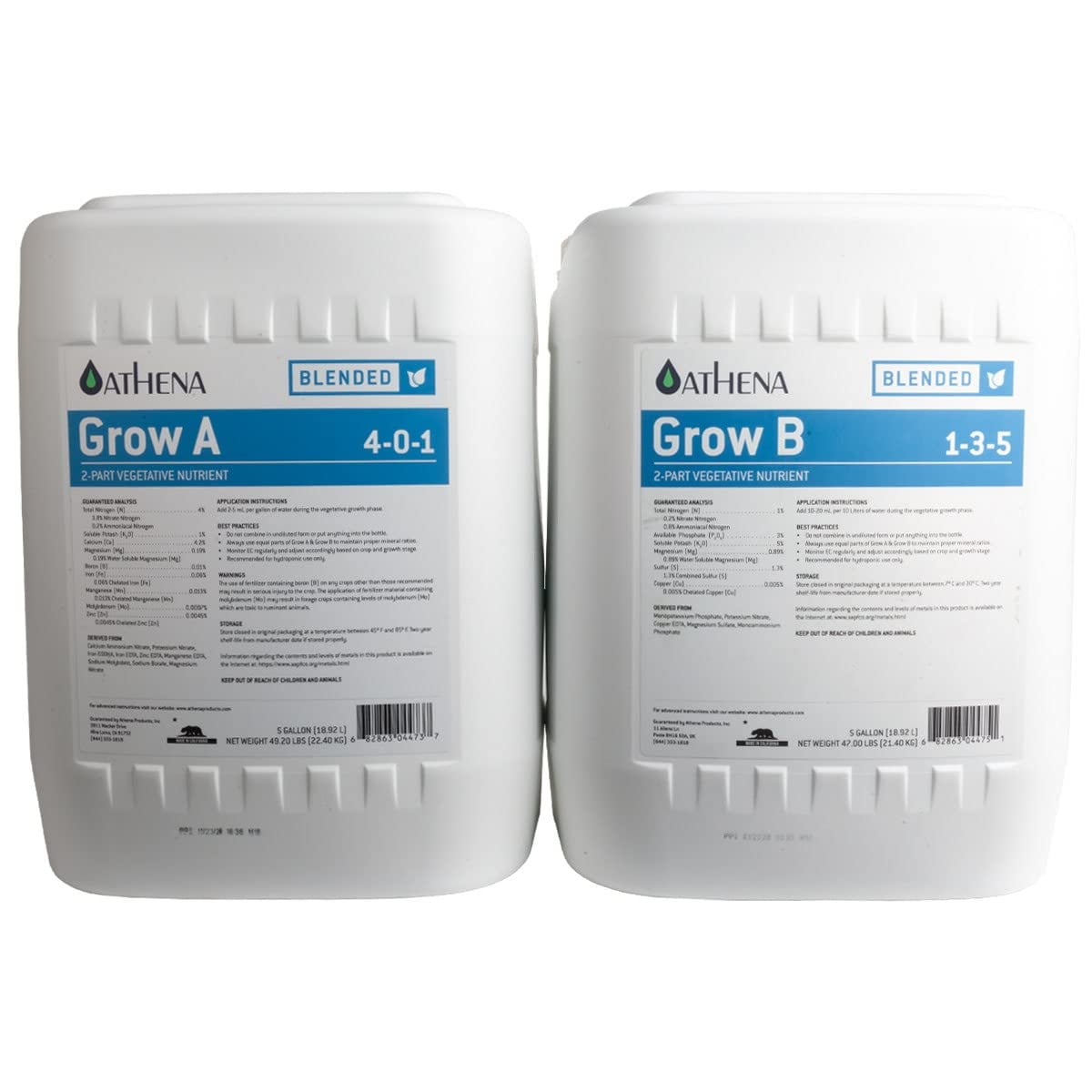 Athena Grow A & B 5 Gal - Walmart.com